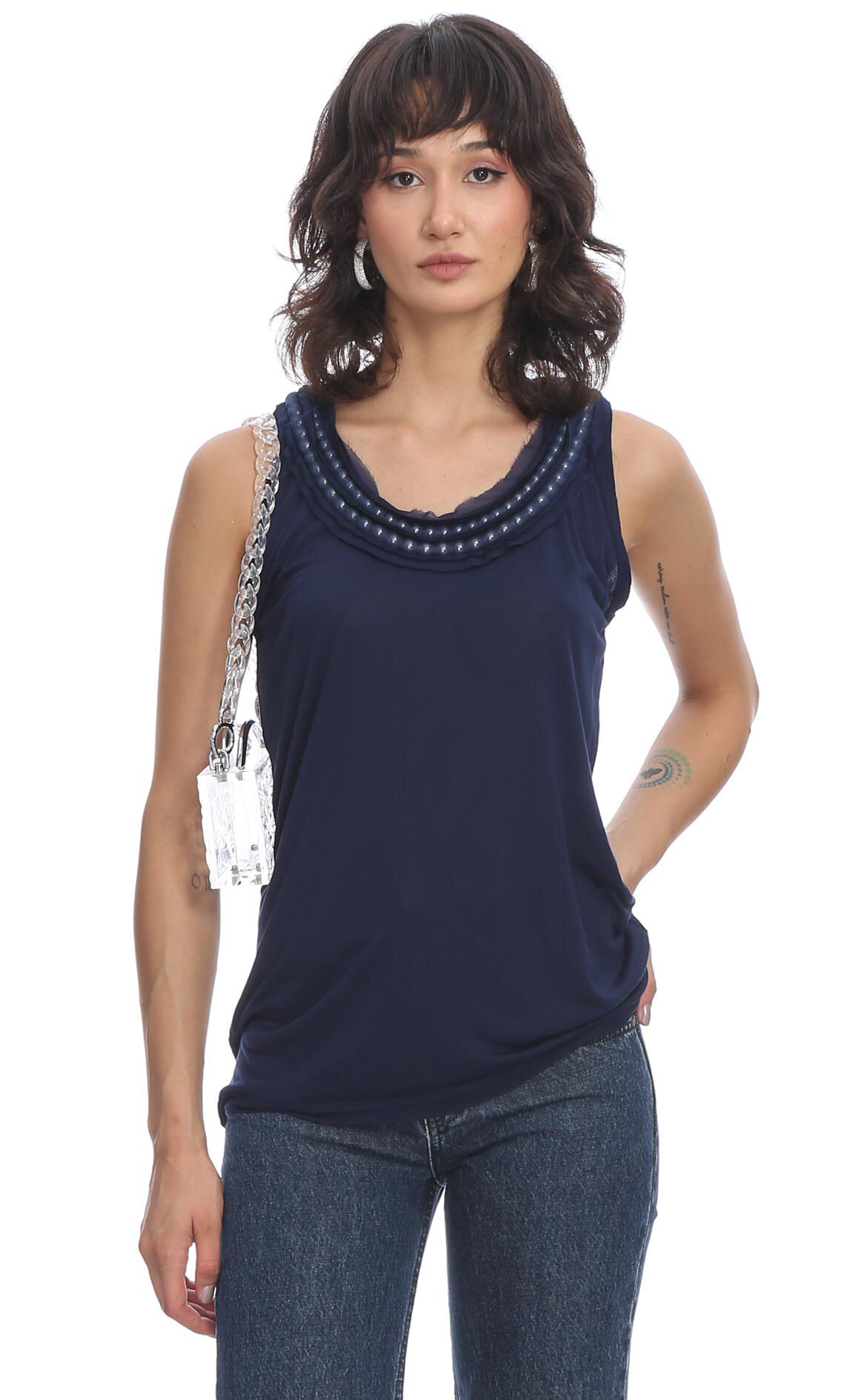 Lanvin-Lanvin Lacivert Bluz