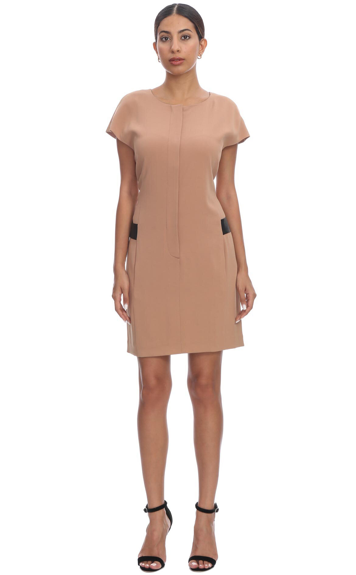 DKNY-DKNY Pudra Rengi Elbise