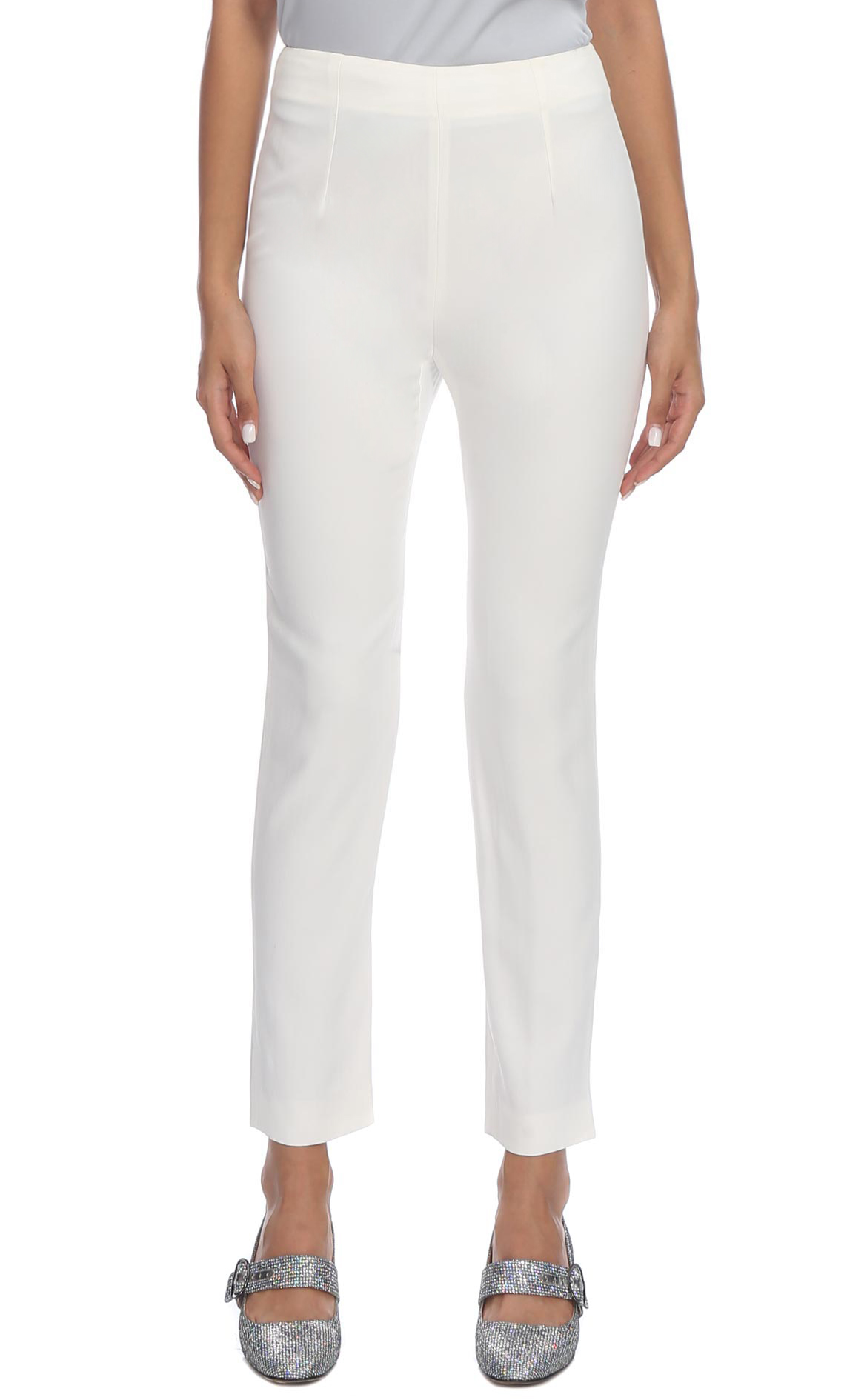 Alexander McQueen-Alexander Mcqueen Beyaz Pantolon Alexander McQueen-Alexander Mcqueen Beyaz Pantolon