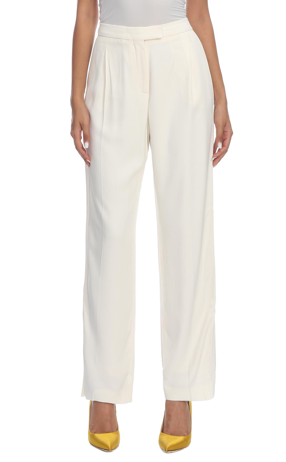 Alexander McQueen-Alexander McQueen Beyaz Pantolon Alexander McQueen-Alexander McQueen Beyaz Pantolon