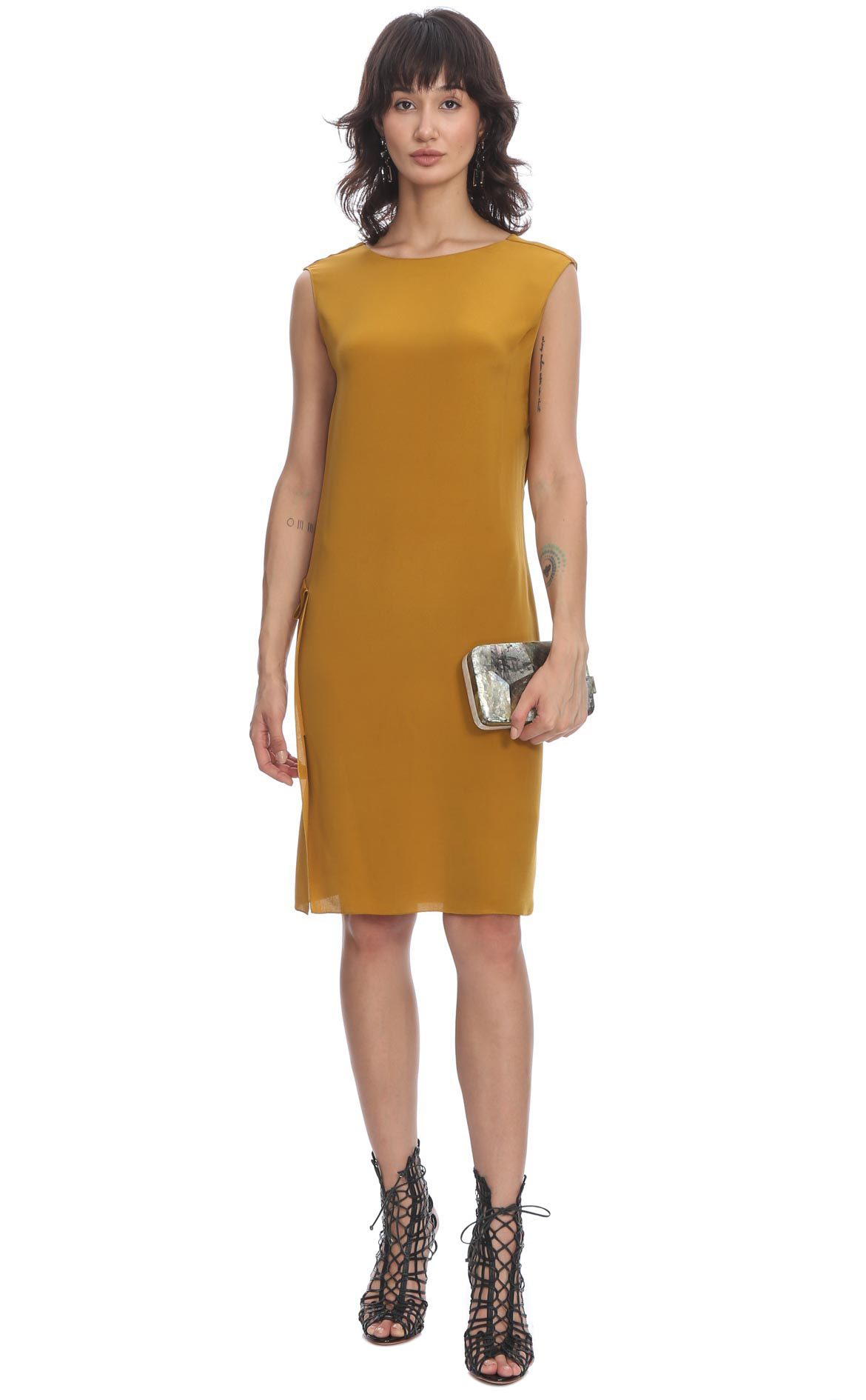 Lanvin-Lanvin Mini Sarı Elbise Lanvin-Lanvin Mini Sarı Elbise