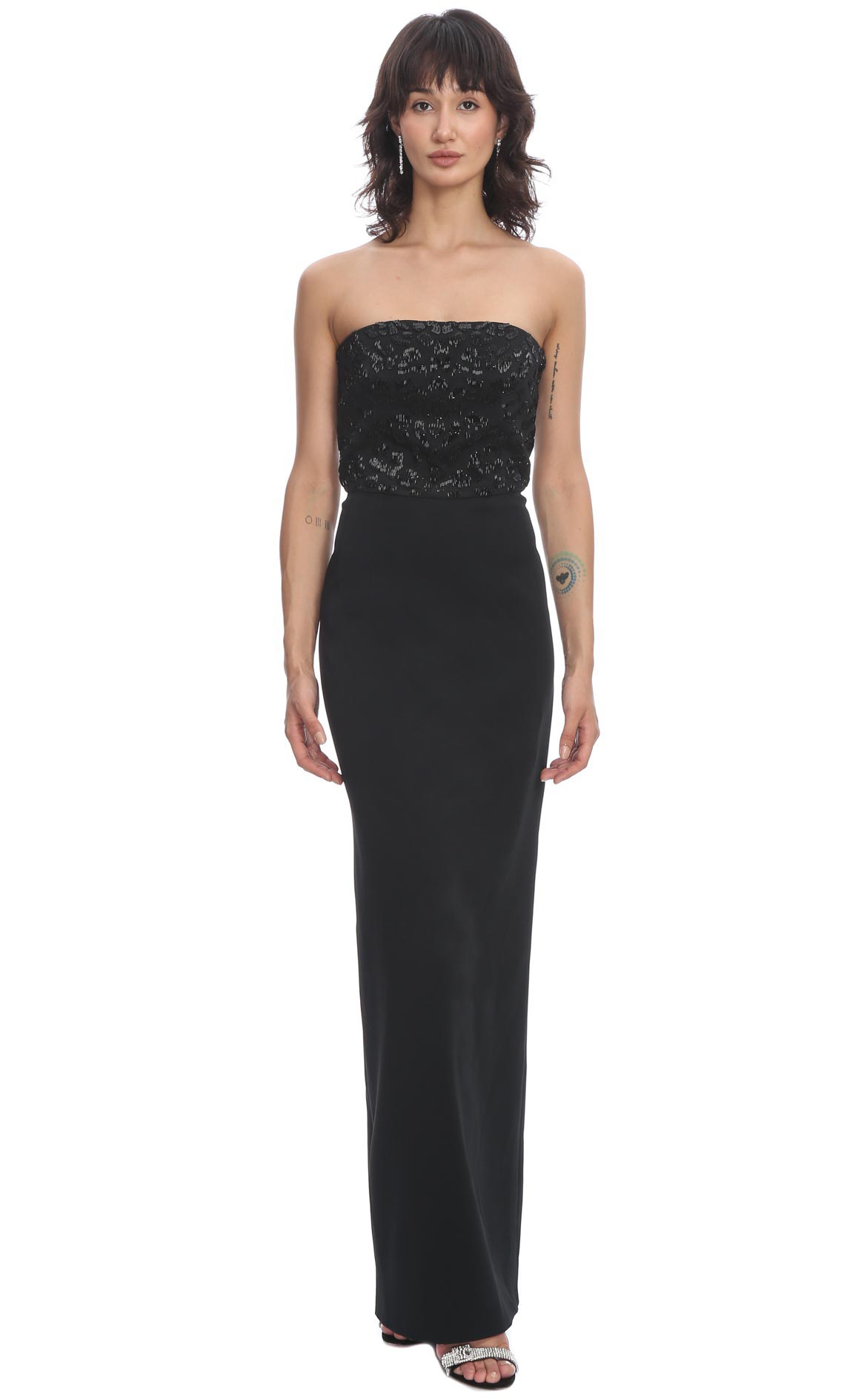 Alexander McQueen-Alexander McQueen Siyah Gece Elbisesi Alexander McQueen-Alexander McQueen Siyah Gece Elbisesi