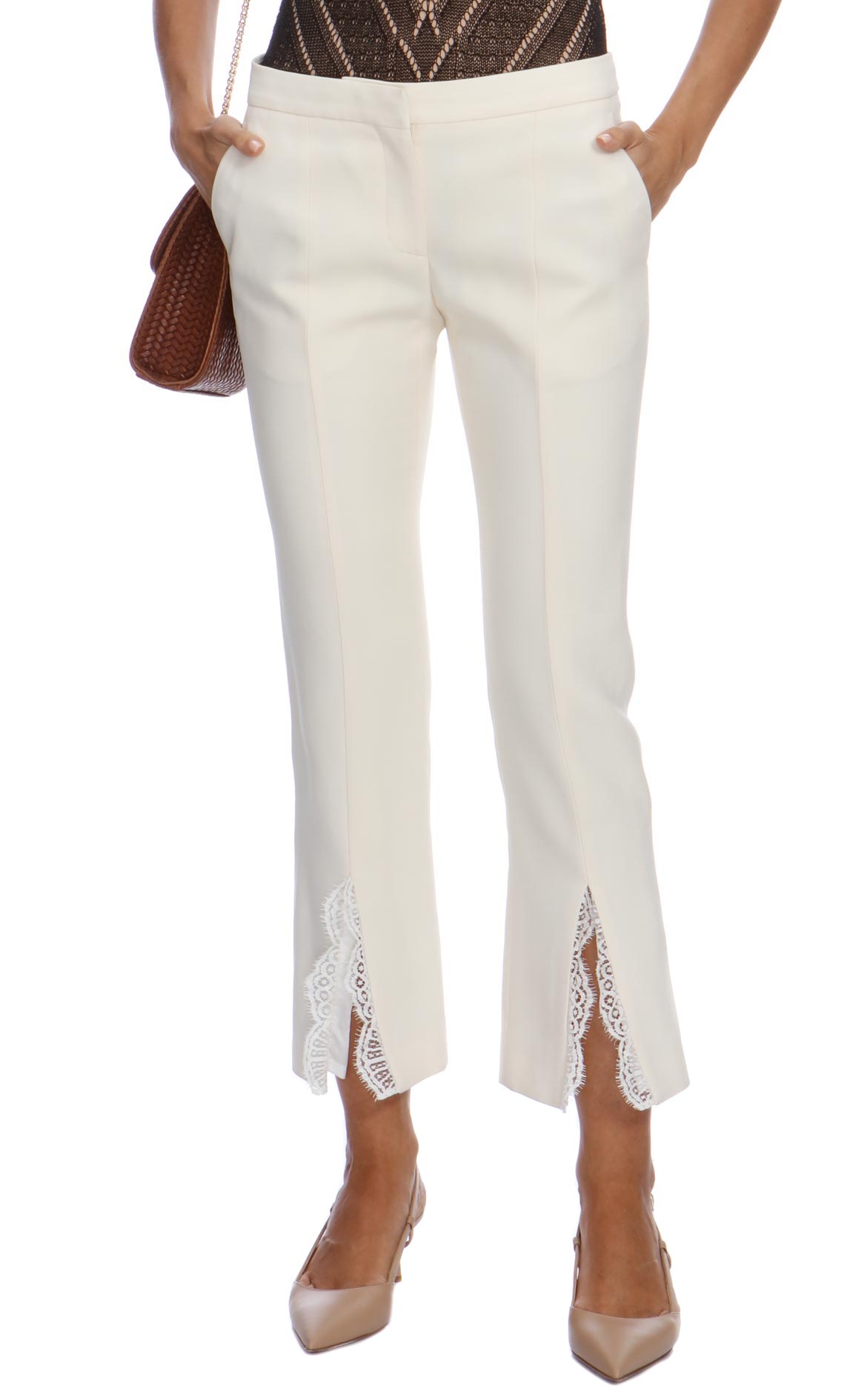 Alexander McQueen-Alexander McQueen Krem Rengi Pantolon Alexander McQueen-Alexander McQueen Krem Rengi Pantolon