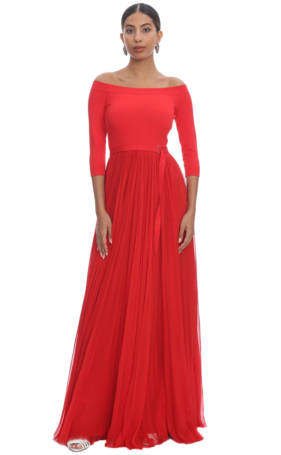 Alexander McQueen-Alexander McQueen Kırmızı Gece Elbisesi Alexander McQueen-Alexander McQueen Kırmızı Gece Elbisesi