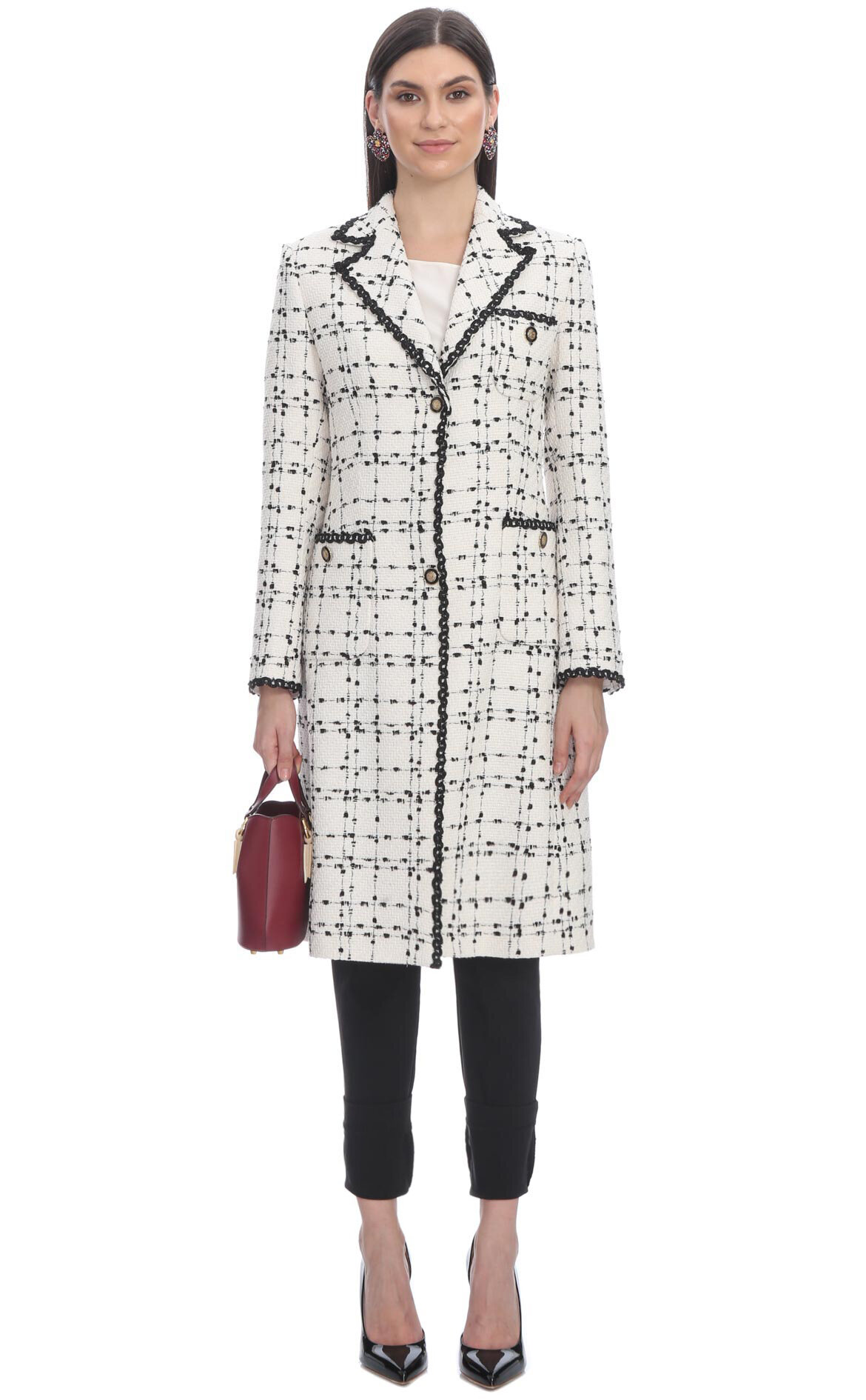 Ragibesa-Ragibesa Siyah Beyaz Palto