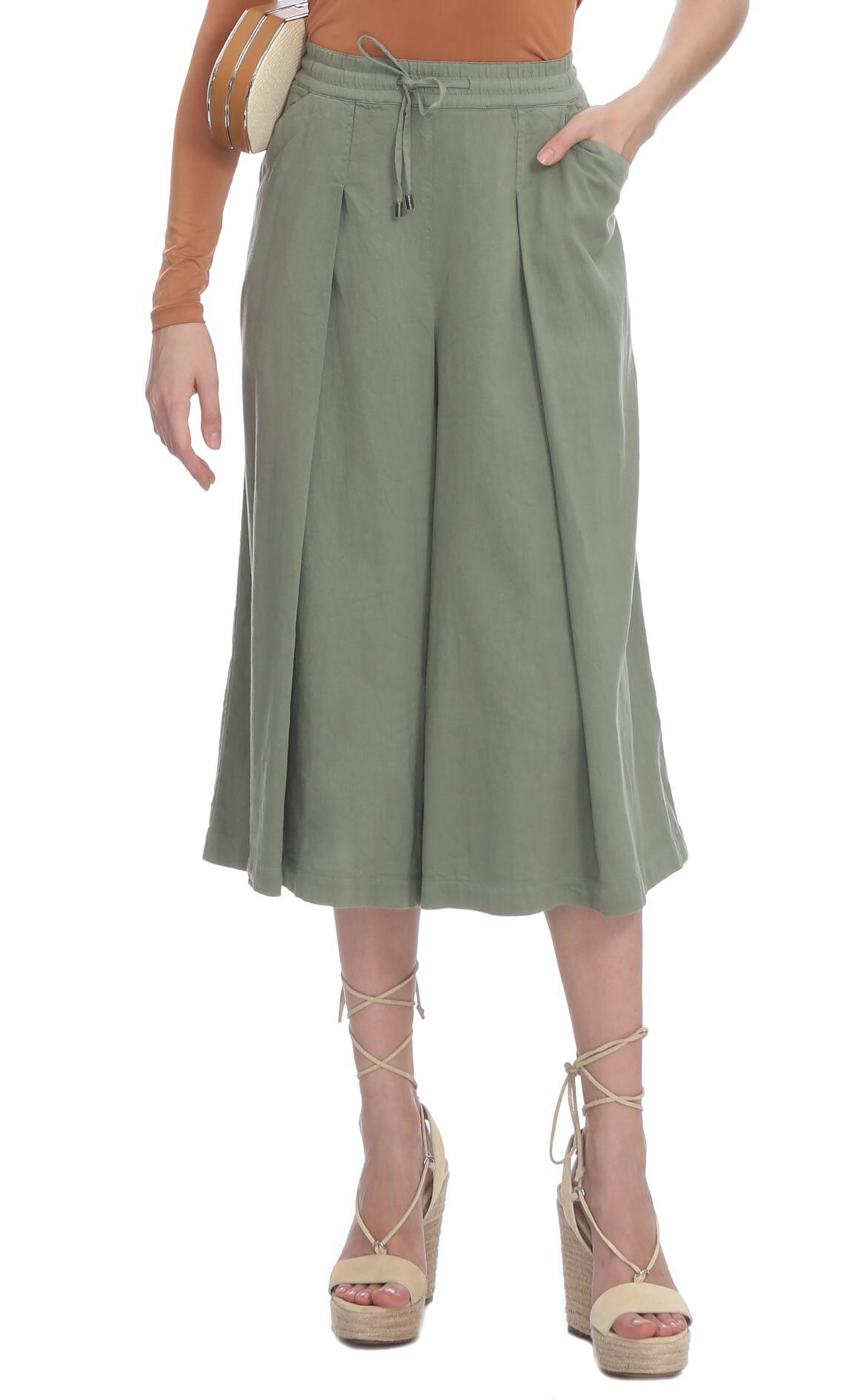 Eileen Fisher-Eileen Fisher Yeşil Pantolon