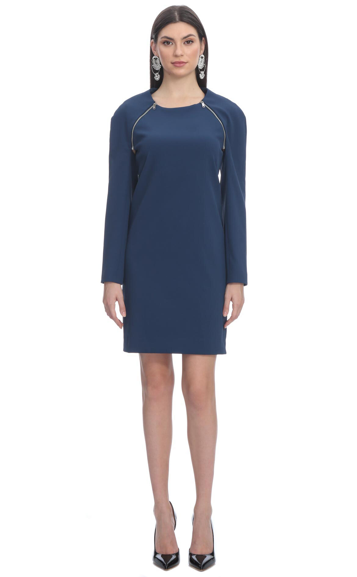 DKNY-DKNY Lacivert Elbise