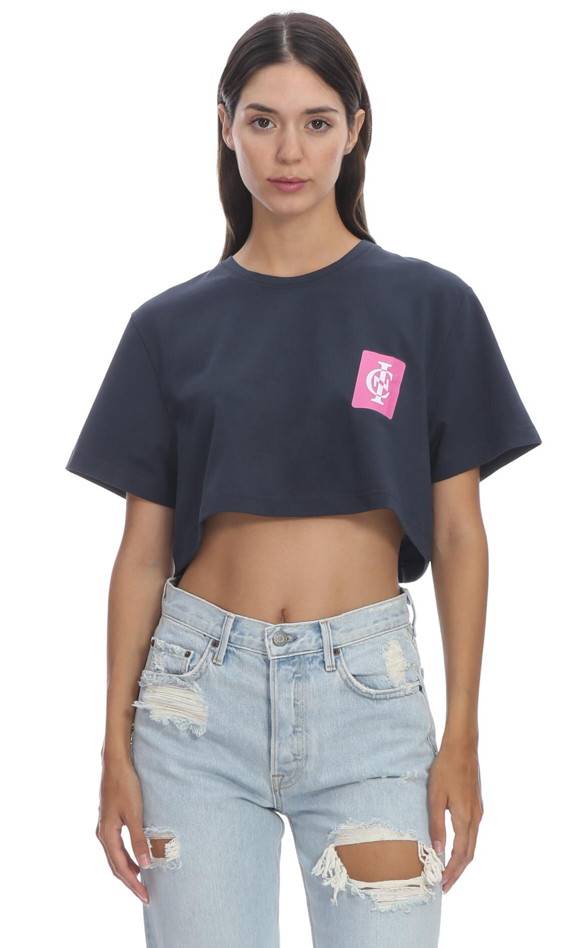 Icean-Icean Antrasit Crop Üst