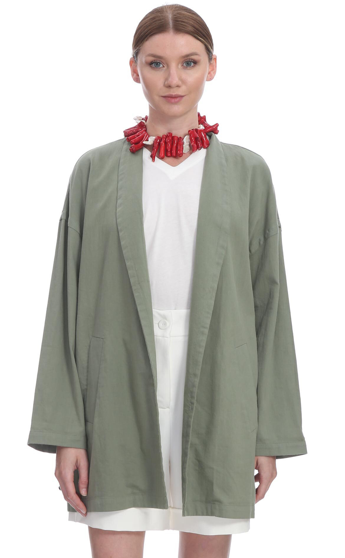 Eileen Fisher-Eıleen Fisher Yeşil Ceket