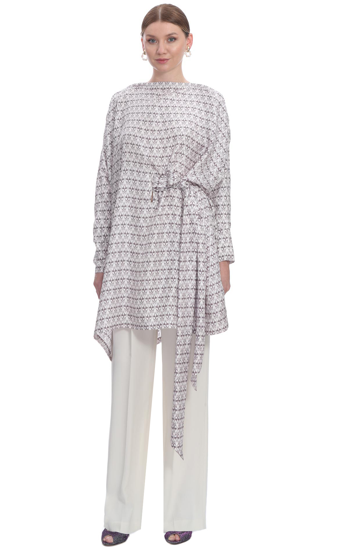 Thomas Wylde-Thomas Wylde Beyaz Dizüstü Renkli Kaftan Thomas Wylde-Thomas Wylde Beyaz Dizüstü Renkli Kaftan