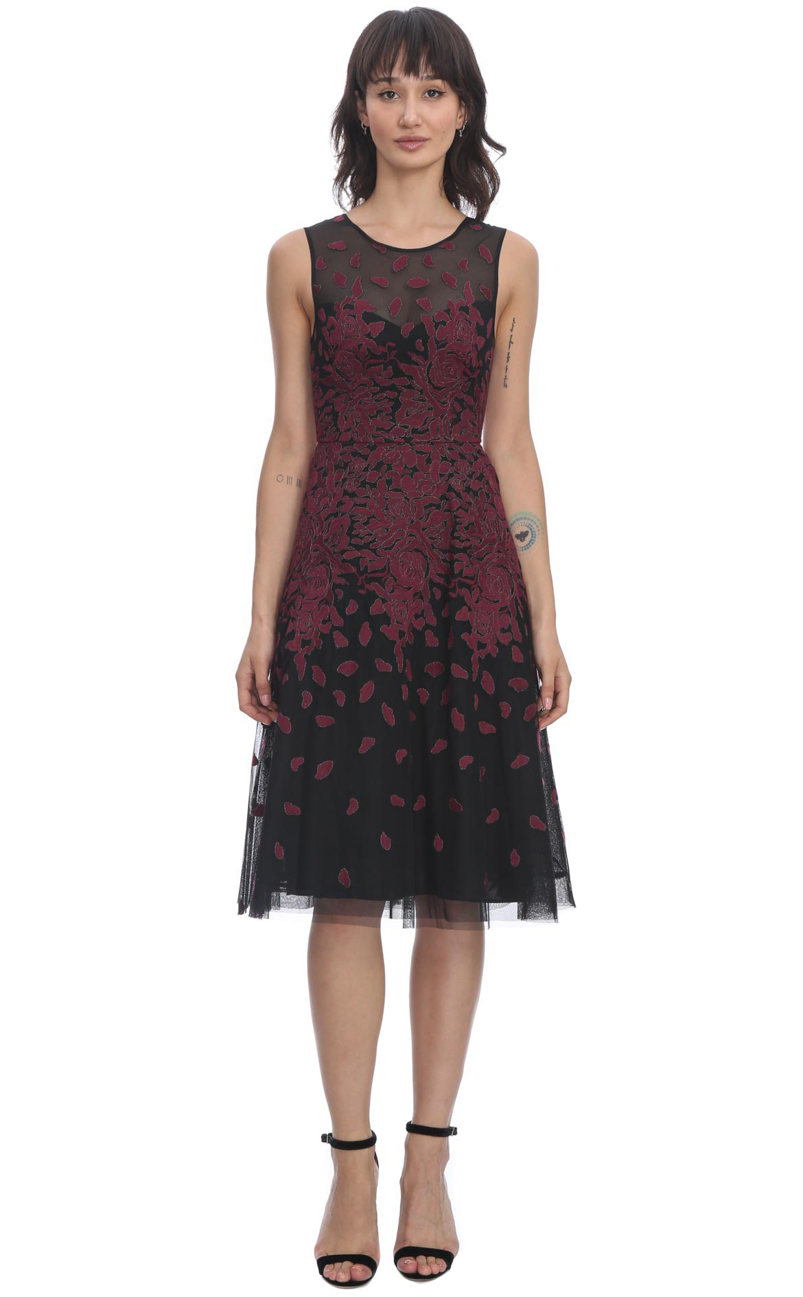 BCBG MAX AZRIA-BCBG MAX AZRIA Bordo Gece Elbisesi BCBG MAX AZRIA-BCBG MAX AZRIA Bordo Gece Elbisesi