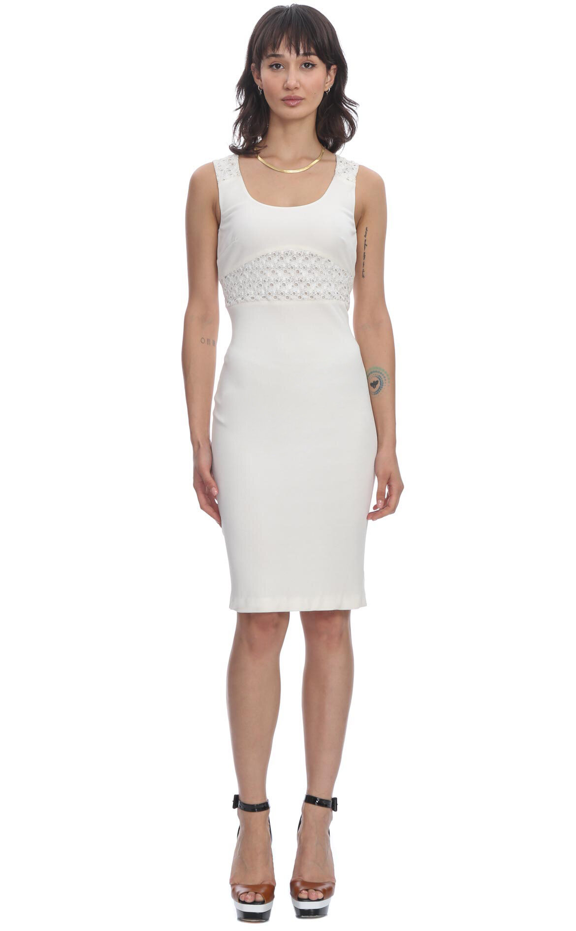 Versace-Versace Beyaz Elbise Versace-Versace Beyaz Elbise