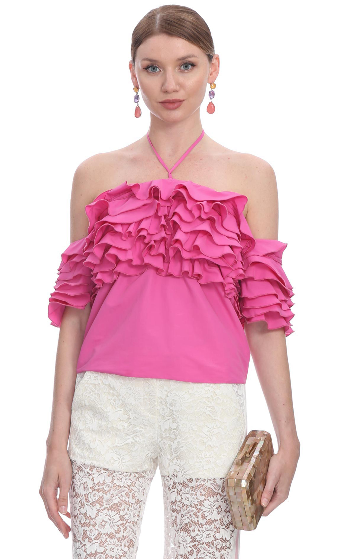 Rosie Assoulin-Rossie Assoulin Pembe Bluz Rosie Assoulin-Rossie Assoulin Pembe Bluz