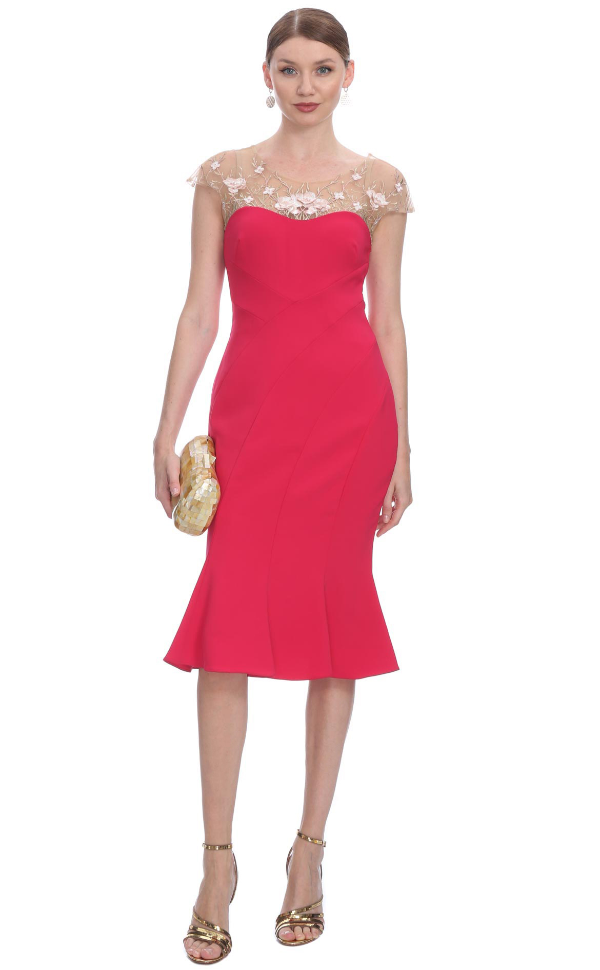 Marchesa Notte-Marchesa Notte Fuşya Elbise Marchesa Notte-Marchesa Notte Fuşya Elbise