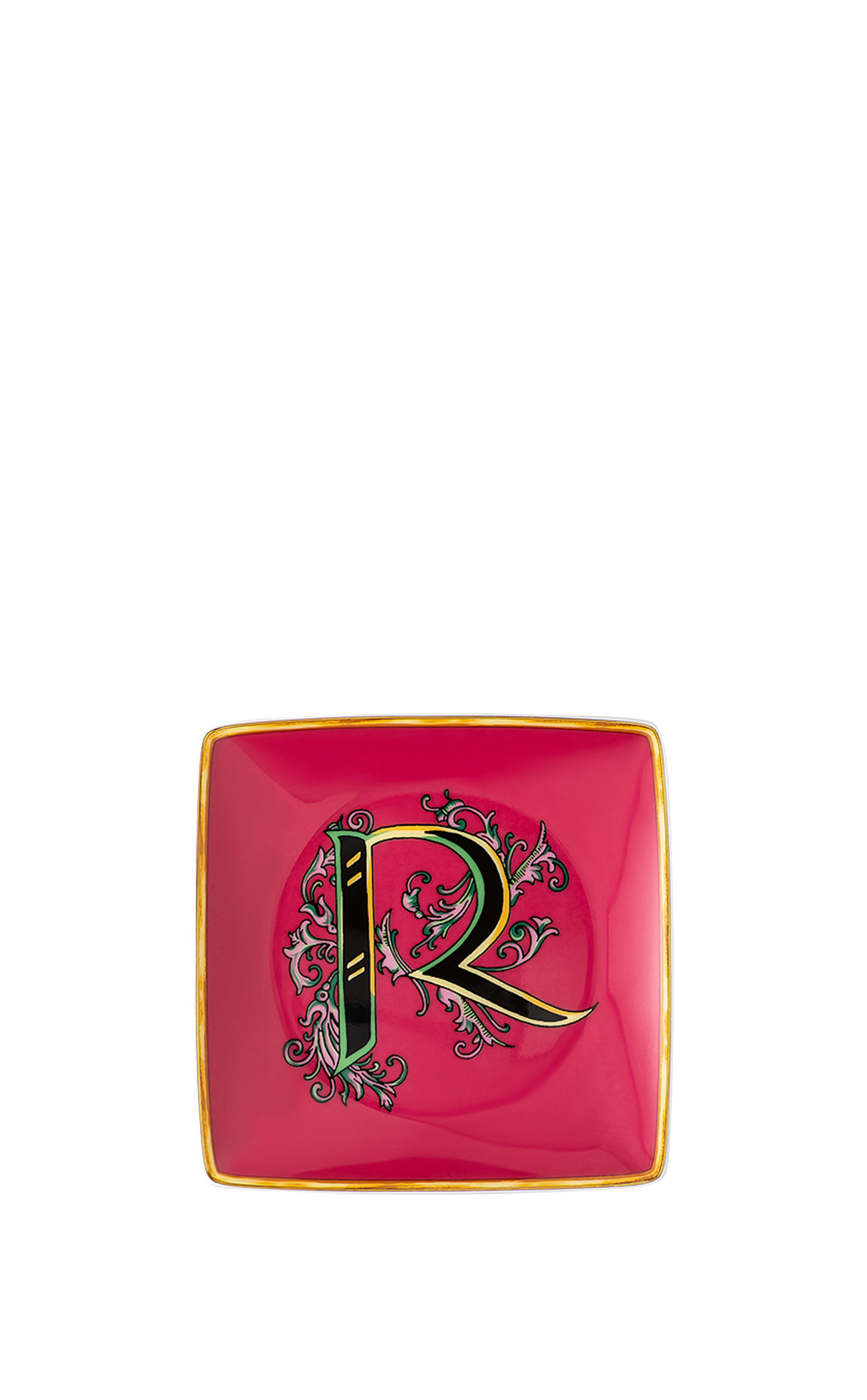 Versace-Alphabet R Harfli Kare Dekoratif Tabak 12 cm Versace-Alphabet R Harfli Kare Dekoratif Tabak 12 cm
