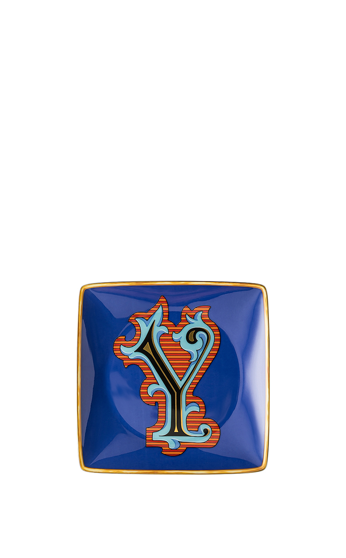 Versace-Alphabet Y Harfli Kare Dekoratif Tabak 12 cm Versace-Alphabet Y Harfli Kare Dekoratif Tabak 12 cm