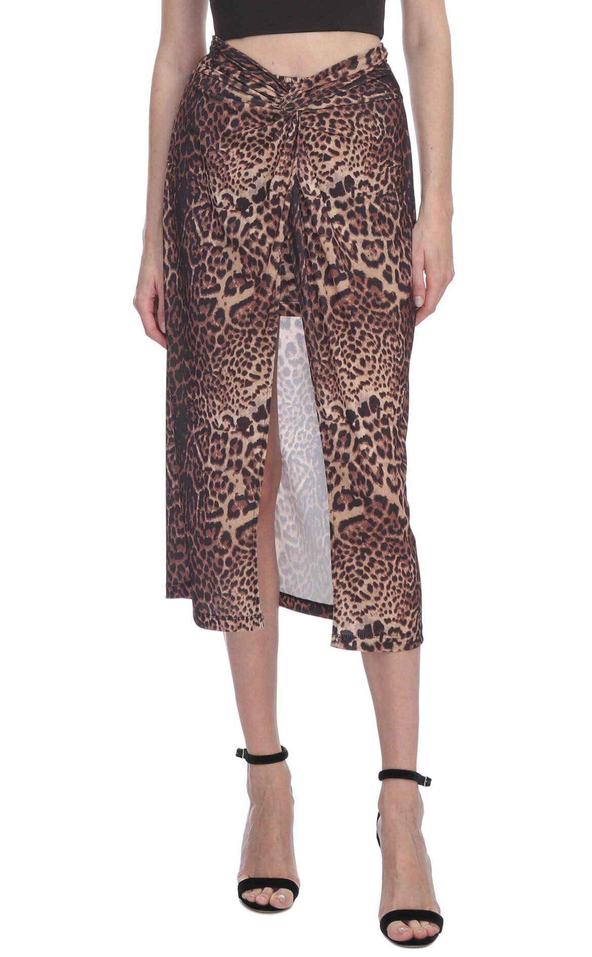 Rivus-Rivus Leopar Desenli Etek