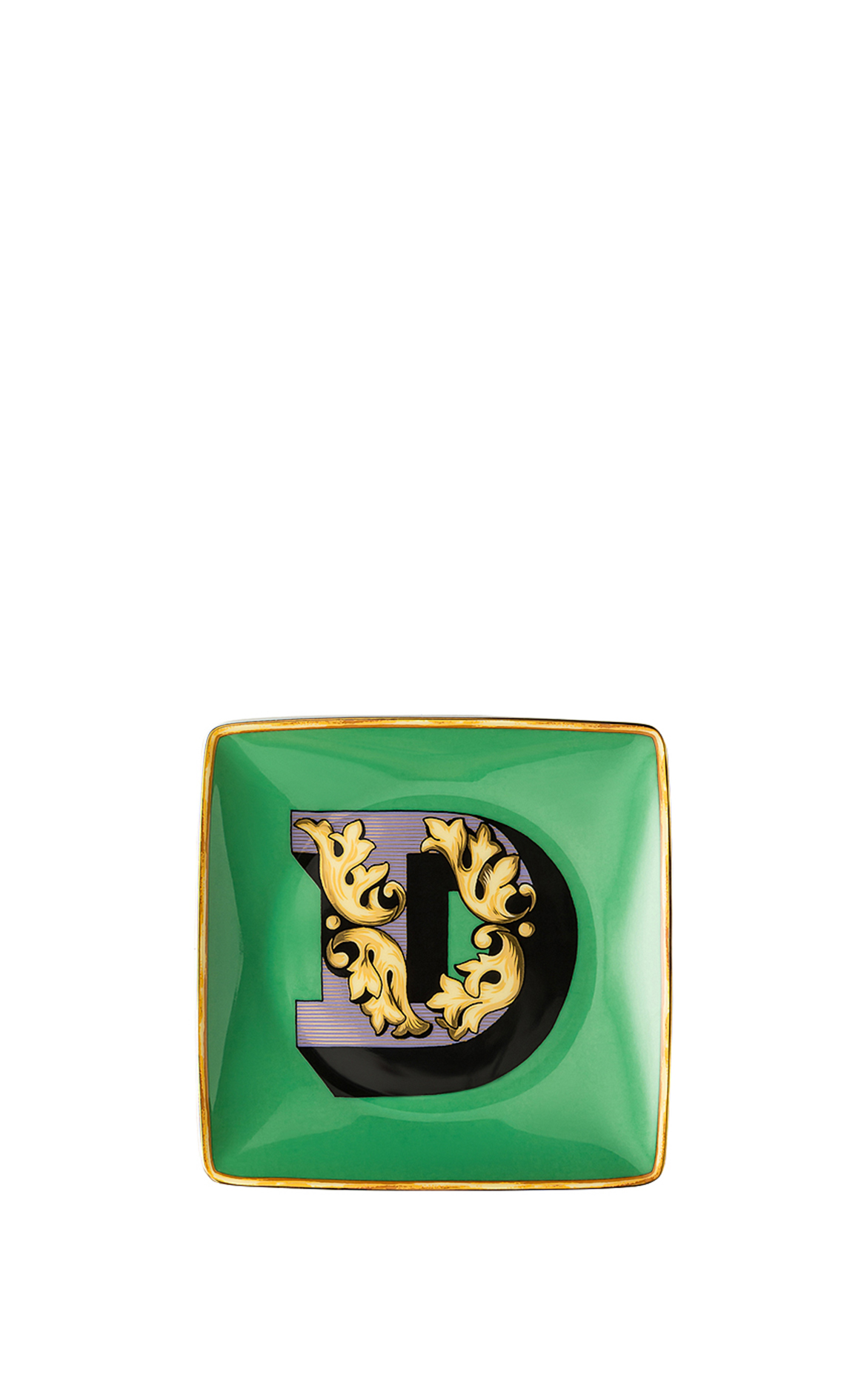 Versace-Alphabet D Harfli Kare Dekoratif Tabak 12 cm Versace-Alphabet D Harfli Kare Dekoratif Tabak 12 cm