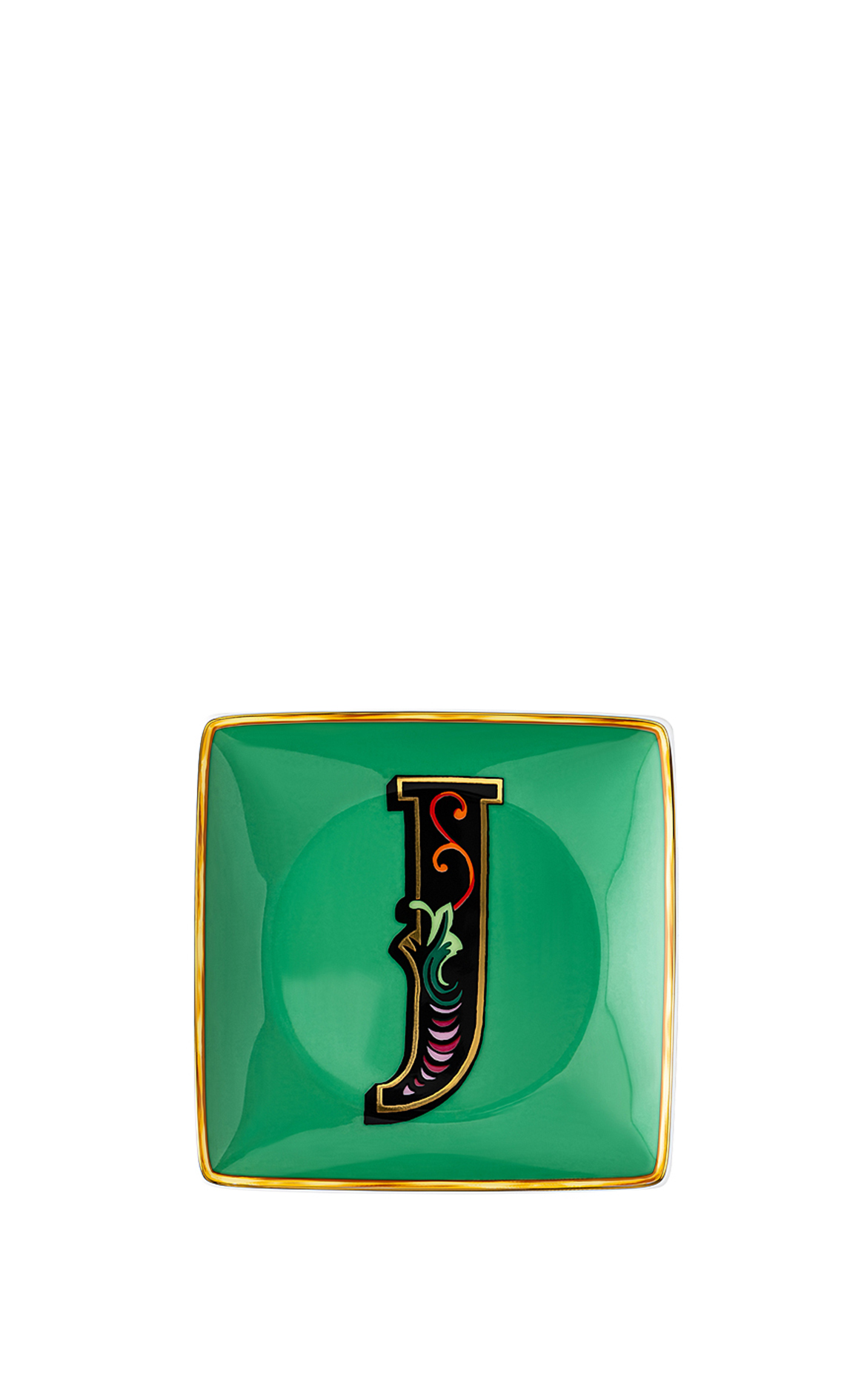 Versace-Alphabet J Harfli Kare Dekoratif Tabak 12 cm Versace-Alphabet J Harfli Kare Dekoratif Tabak 12 cm