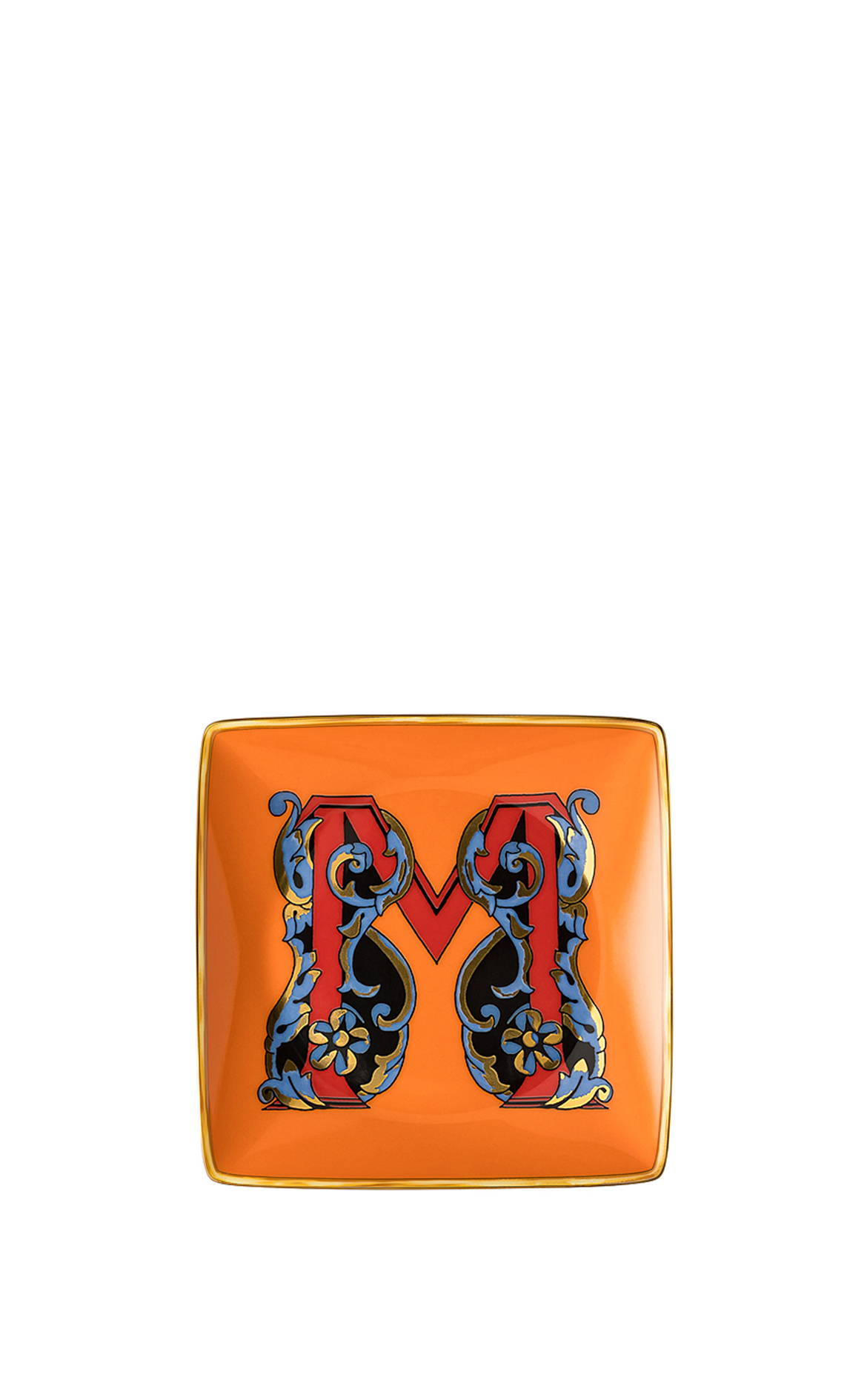 Versace-Alphabet M Harfli Kare Dekoratif Tabak 12 cm Versace-Alphabet M Harfli Kare Dekoratif Tabak 12 cm