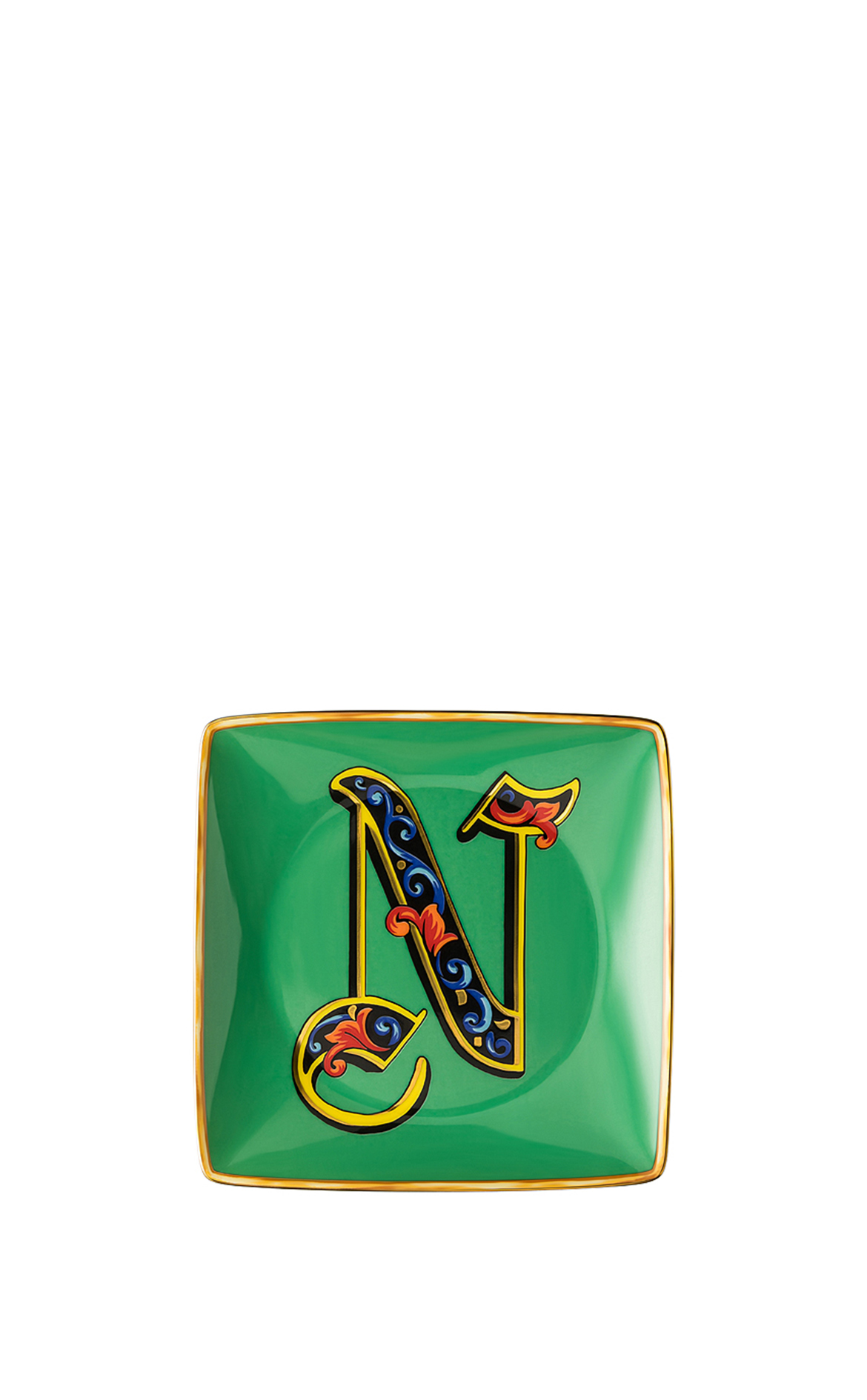 Versace-Alphabet N Harfli Kare Dekoratif Tabak 12 cm Versace-Alphabet N Harfli Kare Dekoratif Tabak 12 cm