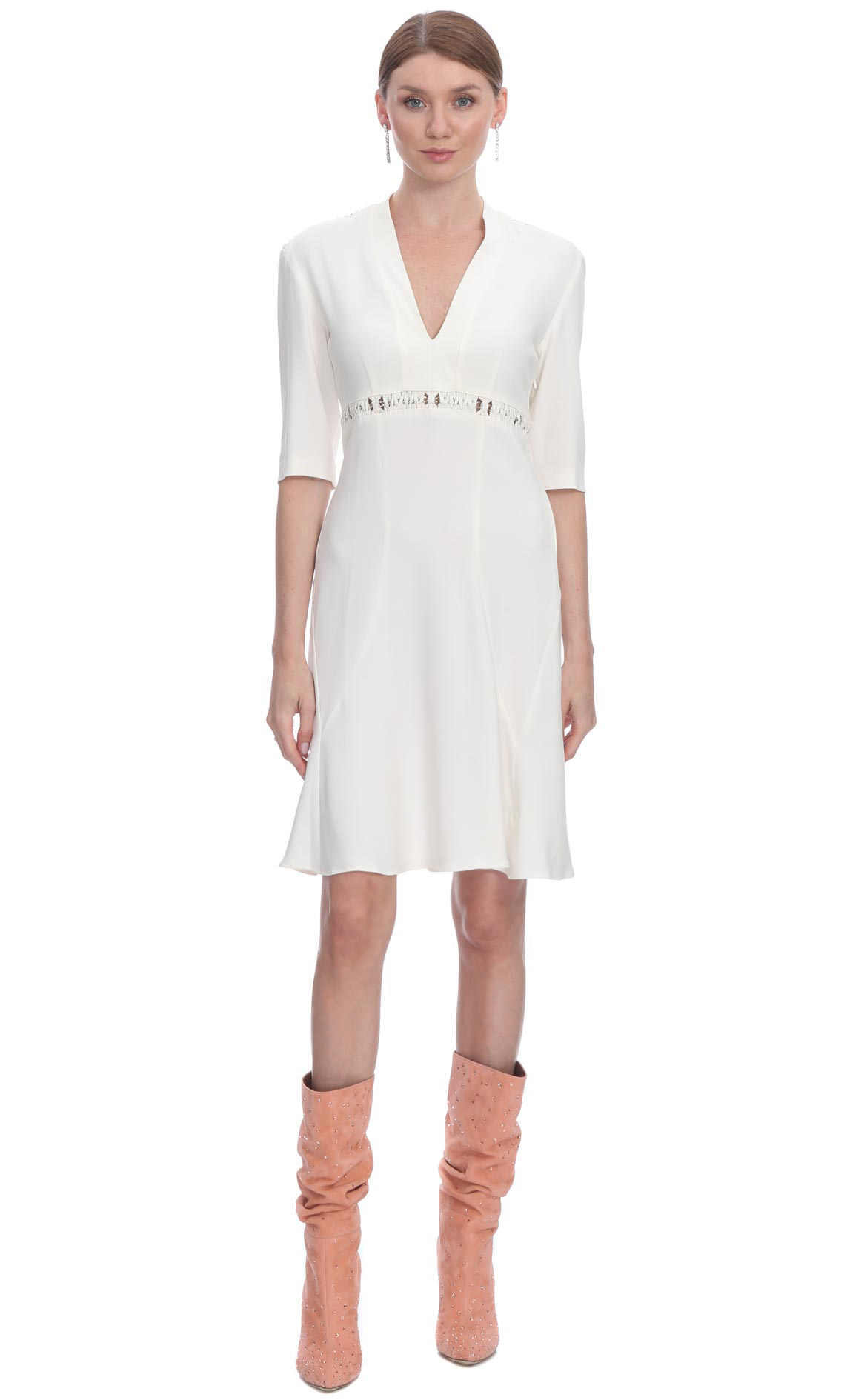 Alberta Ferretti -Alberta Ferretti Beyaz Elbise