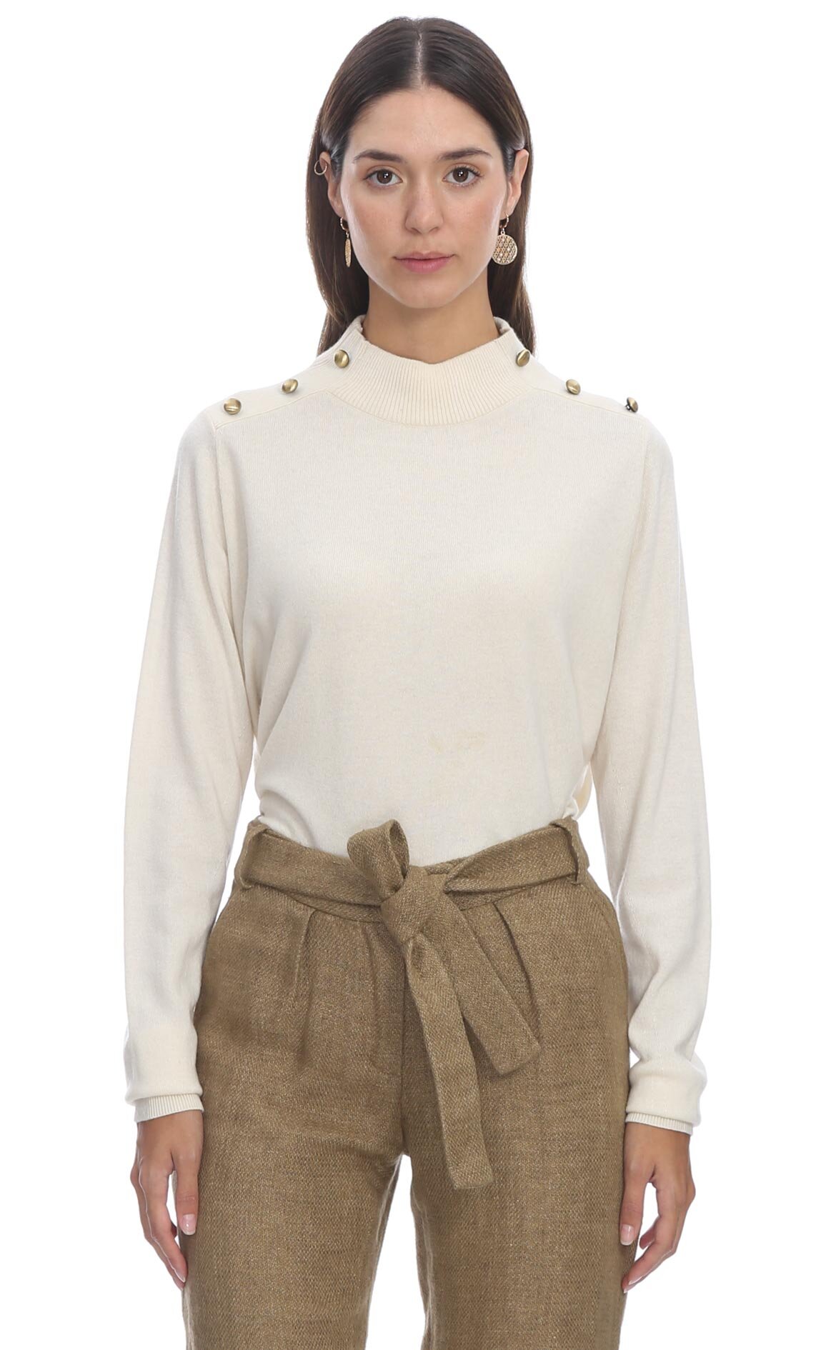 MICHAEL Michael Kors-Michael Michael Kors Ekru Sweatshirt