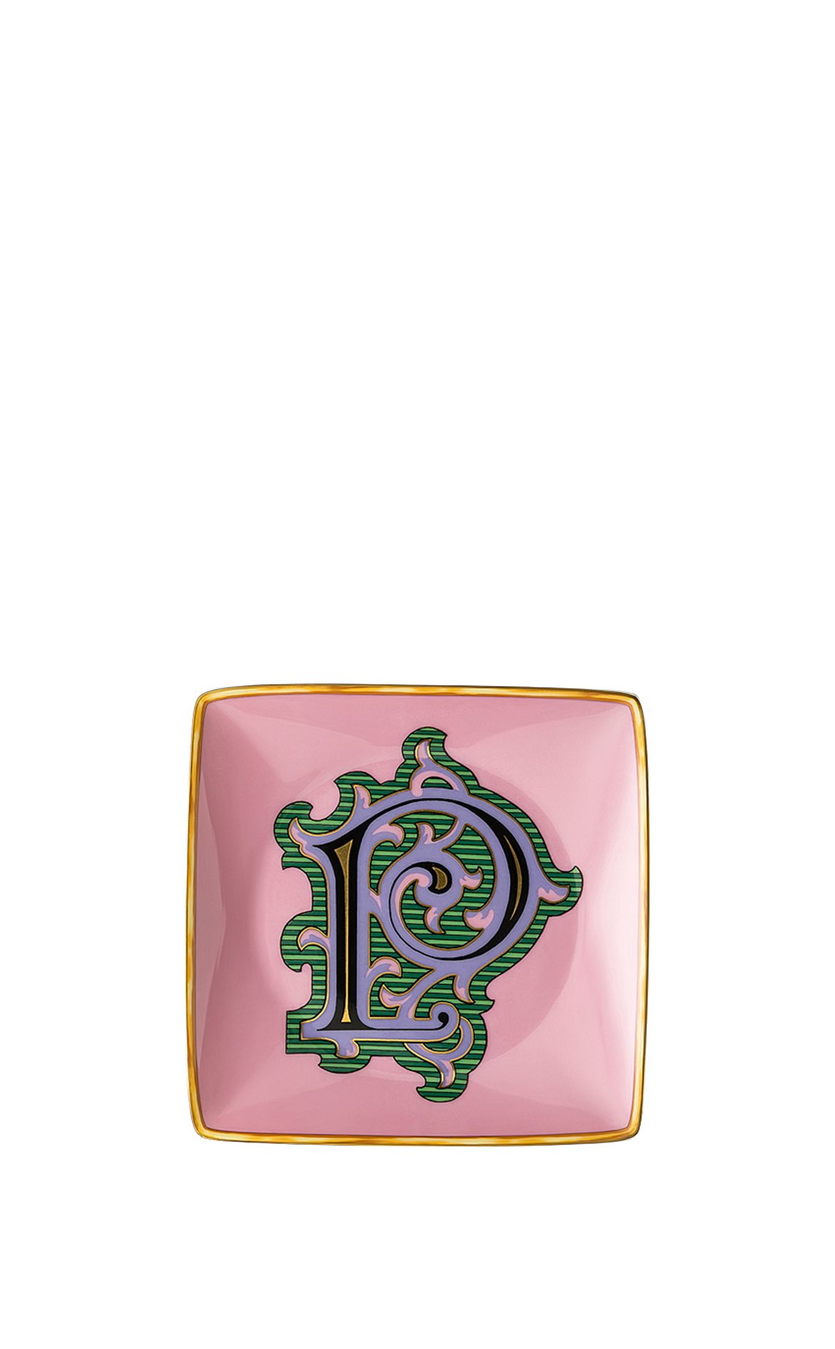 Versace-Alphabet P Harfli Kare Dekoratif Tabak 12 cm Versace-Alphabet P Harfli Kare Dekoratif Tabak 12 cm