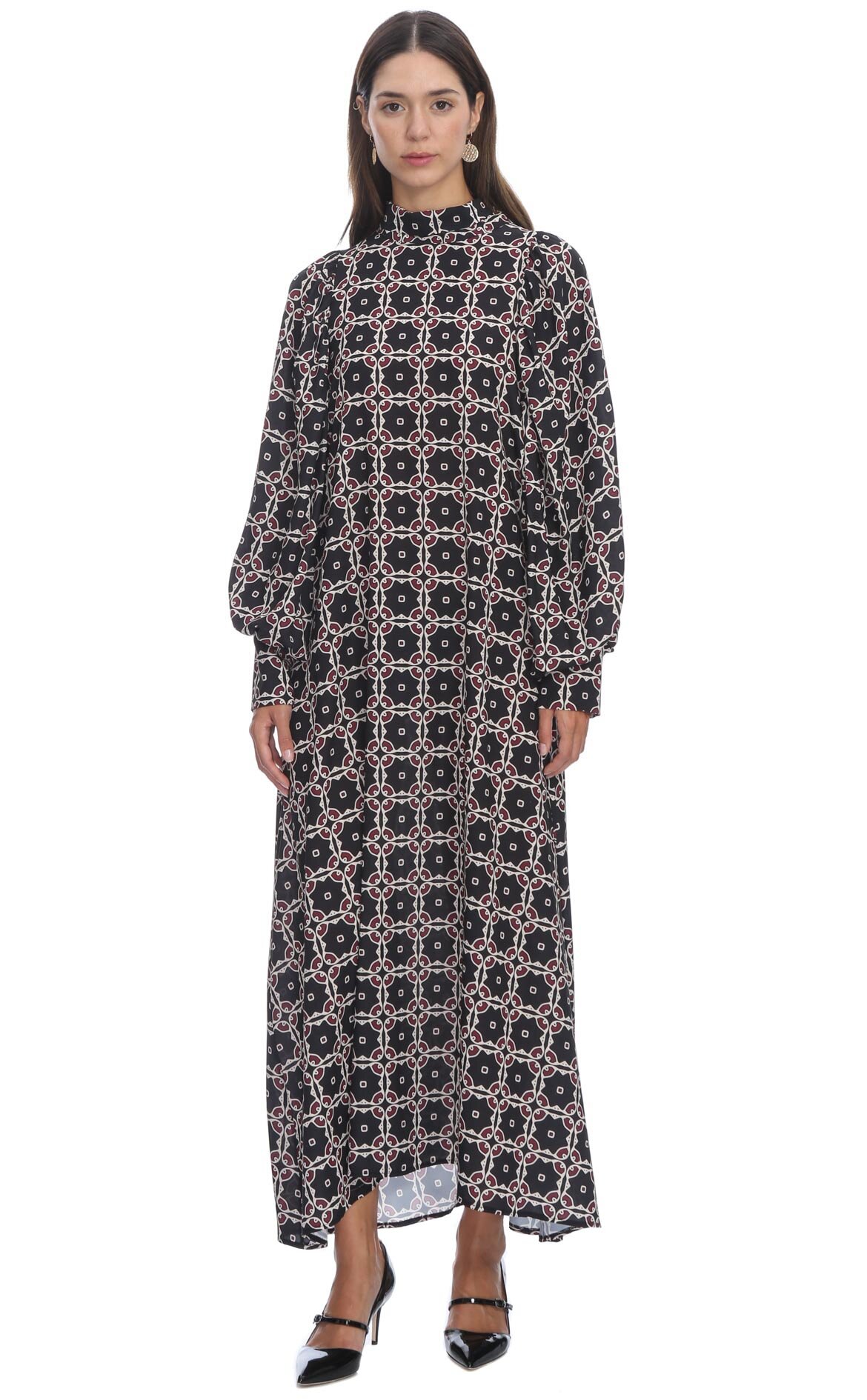 Noi-Noi Bordo Elbise