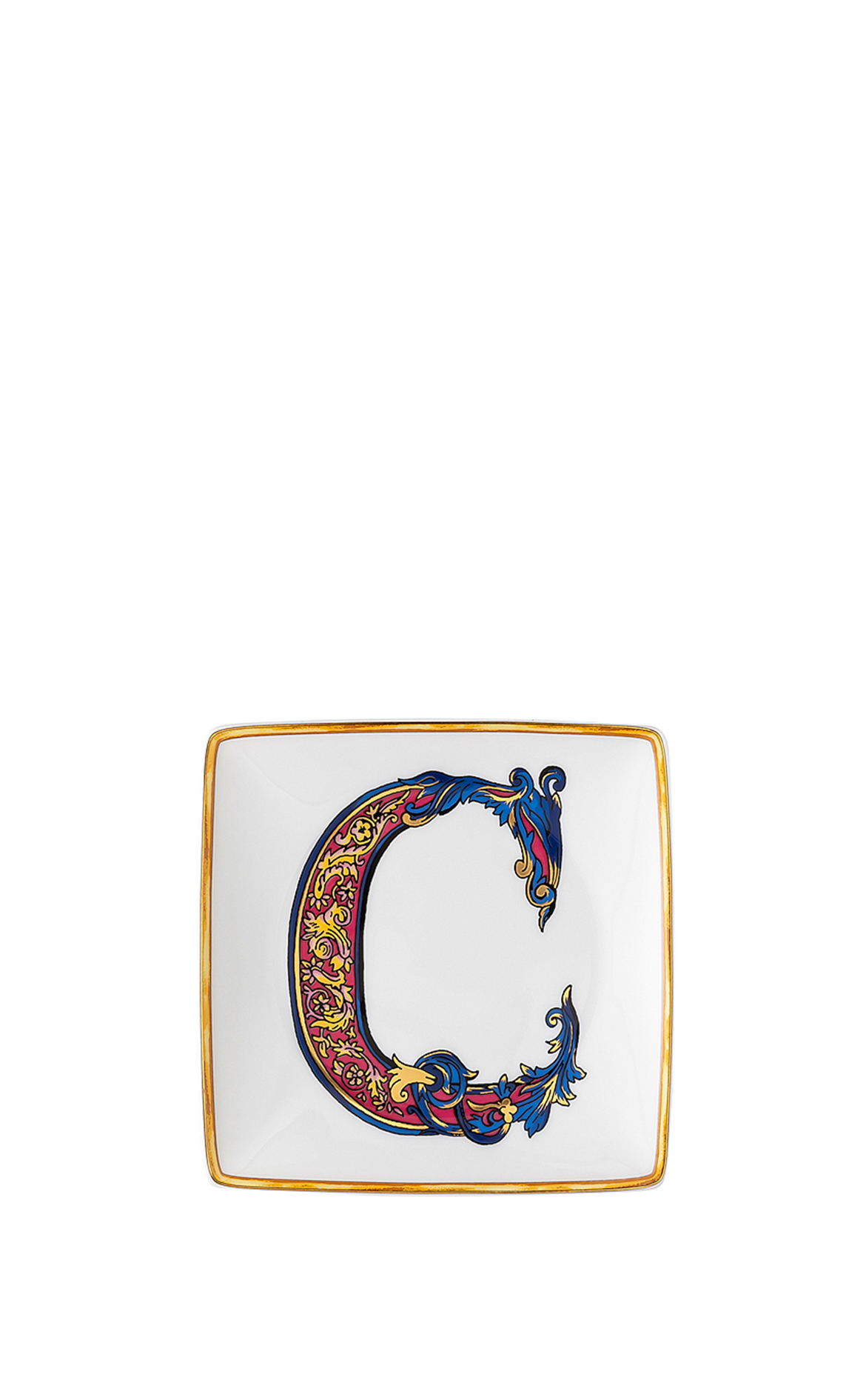 Versace-Alphabet C Harfli Kare Dekoratif Tabak 12 cm Versace-Alphabet C Harfli Kare Dekoratif Tabak 12 cm