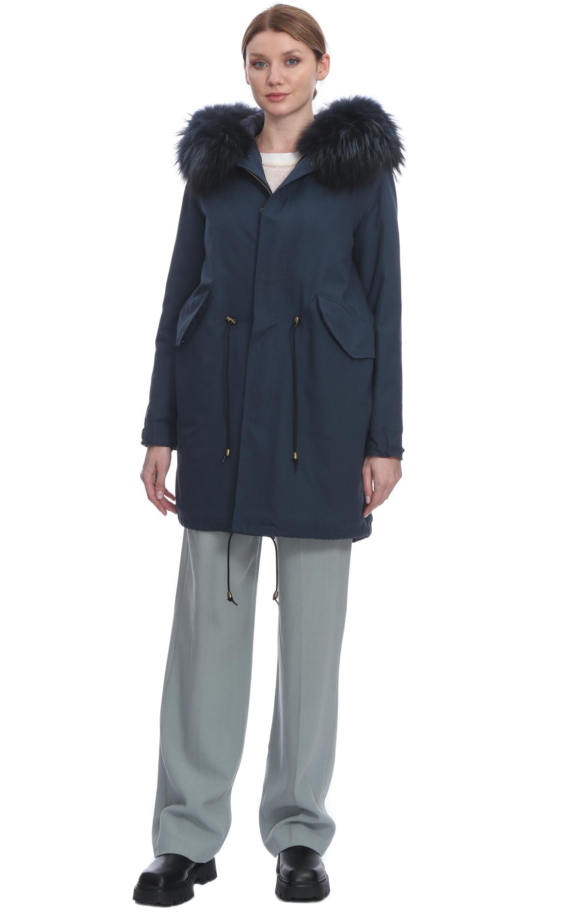 Fur 66-Fur 66 Lacivert Parka Fur 66-Fur 66 Lacivert Parka