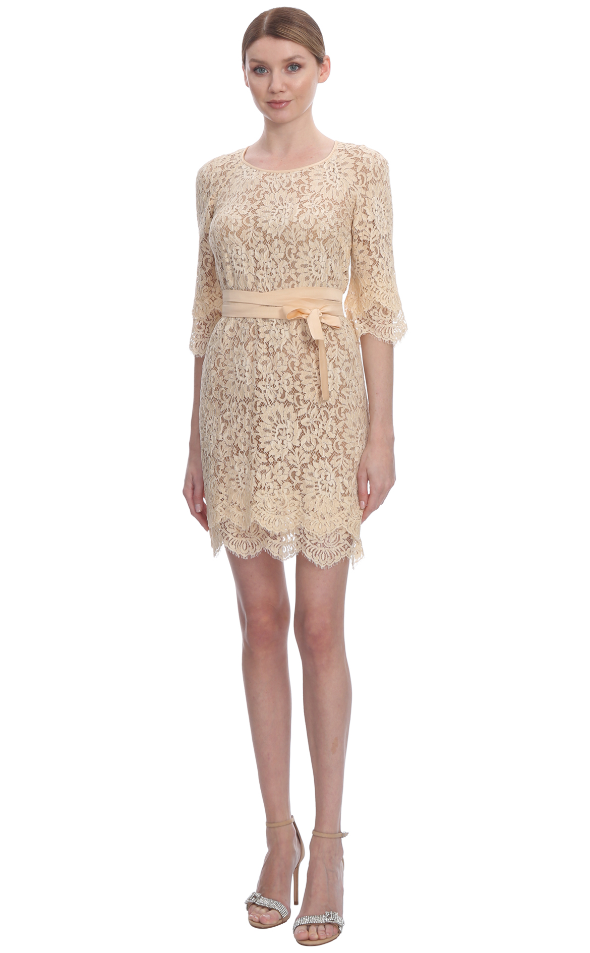 Michael Kors Collection-Michael Kors Collection Krem Rengi Elbise Michael Kors Collection-Michael Kors Collection Krem Rengi Elbise