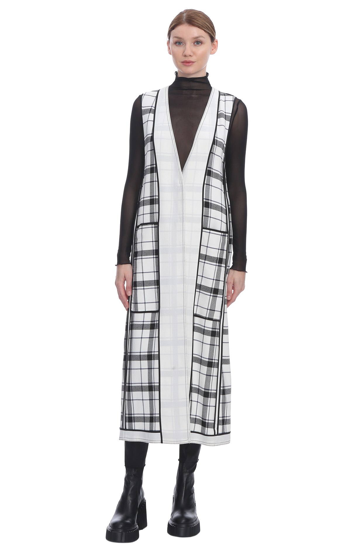 Acne Studios-Acne Siyah/Beyaz Yelek Acne Studios-Acne Siyah/Beyaz Yelek