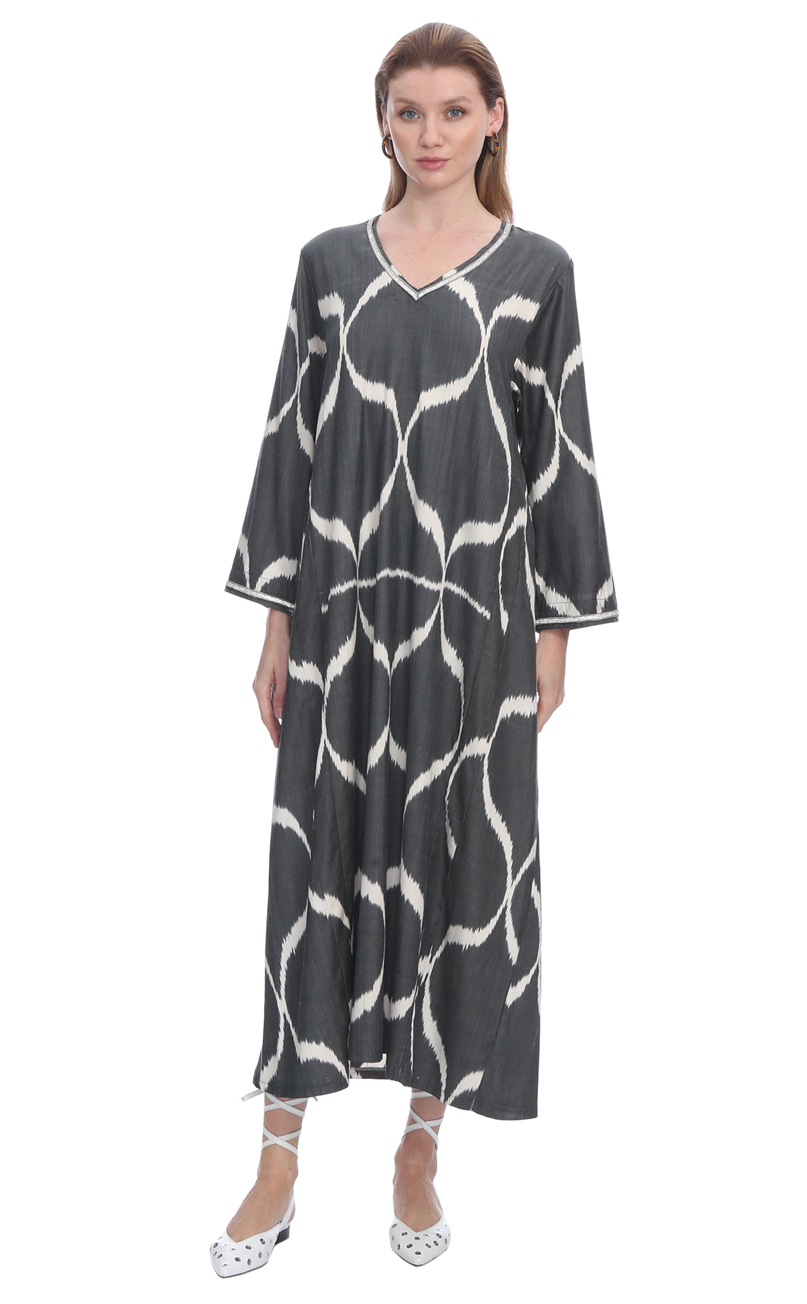 Haral Design-Haral Desing Siyah/Beyaz Kaftan Haral Design-Haral Desing Siyah/Beyaz Kaftan