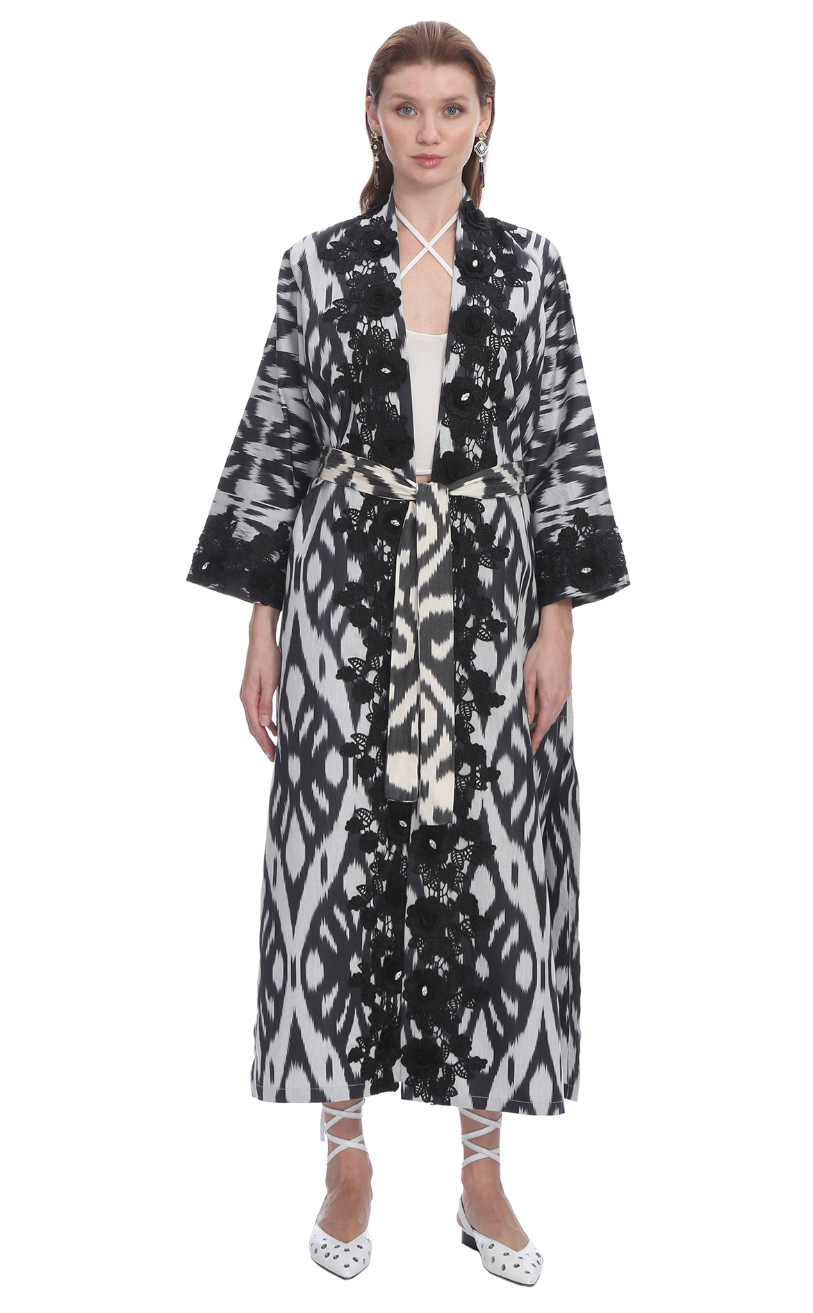 Haral Design-Haral Desing Siyah/Beyaz Kaftan Haral Design-Haral Desing Siyah/Beyaz Kaftan