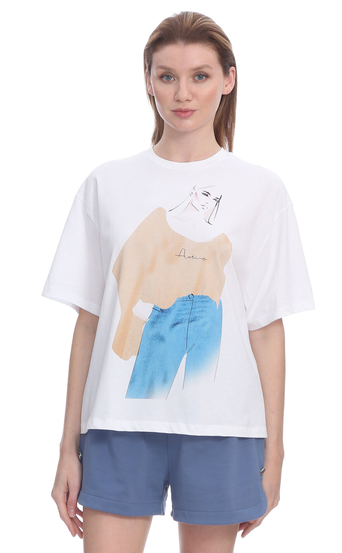 Auric-Auric Beyaz T-shirt Auric-Auric Beyaz T-shirt