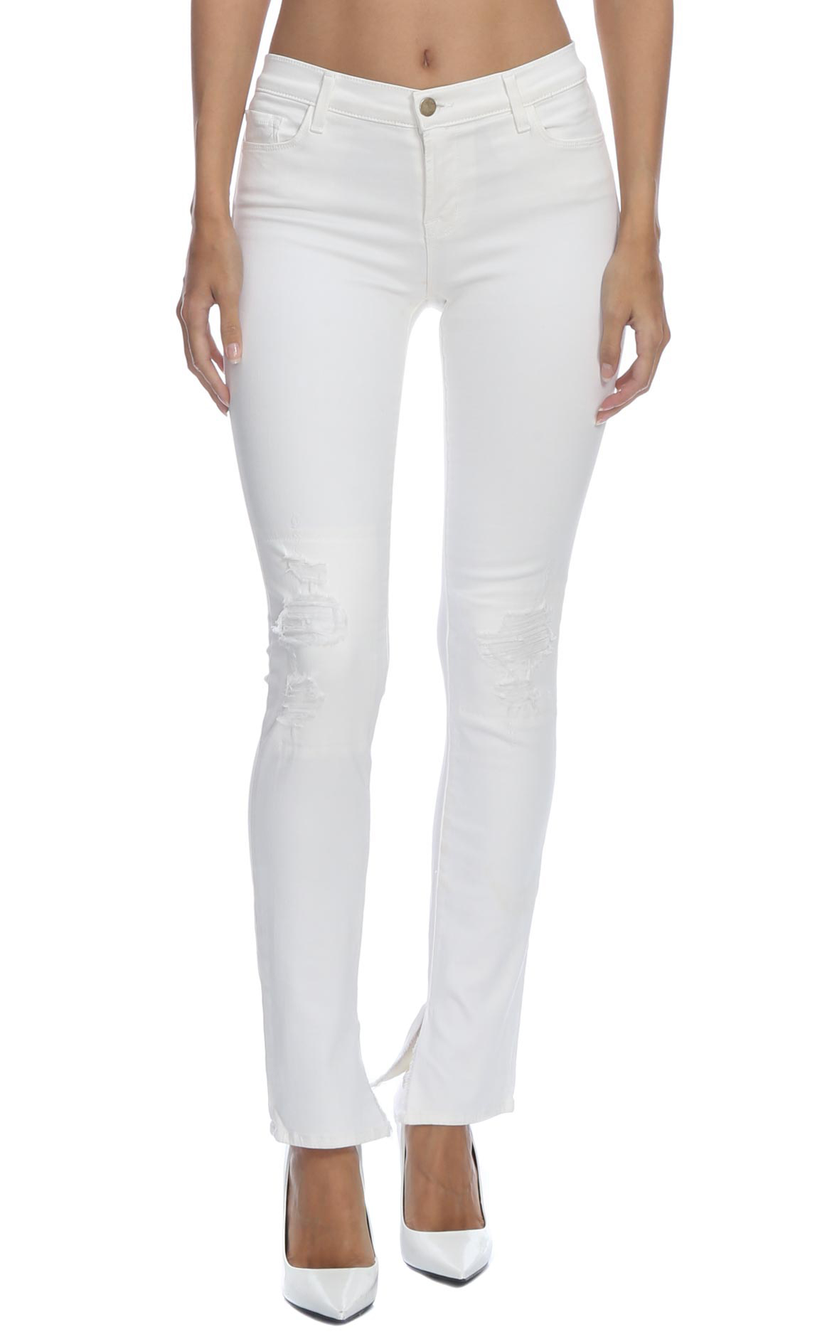 J Brand-J Brand Beyaz Jean Pantolon J Brand-J Brand Beyaz Jean Pantolon