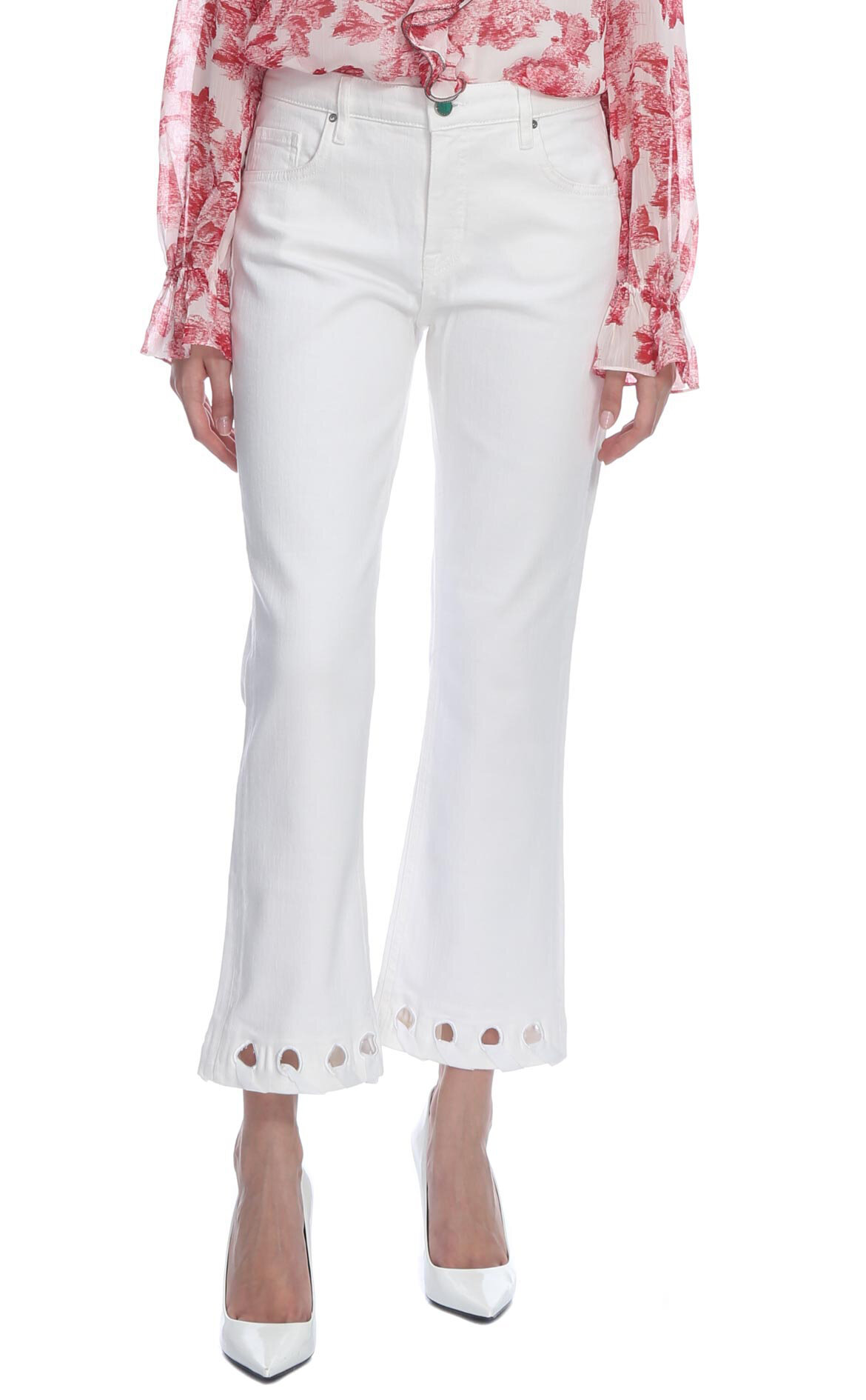 VVB-VVB Beyaz Jean Pantolon VVB-VVB Beyaz Jean Pantolon