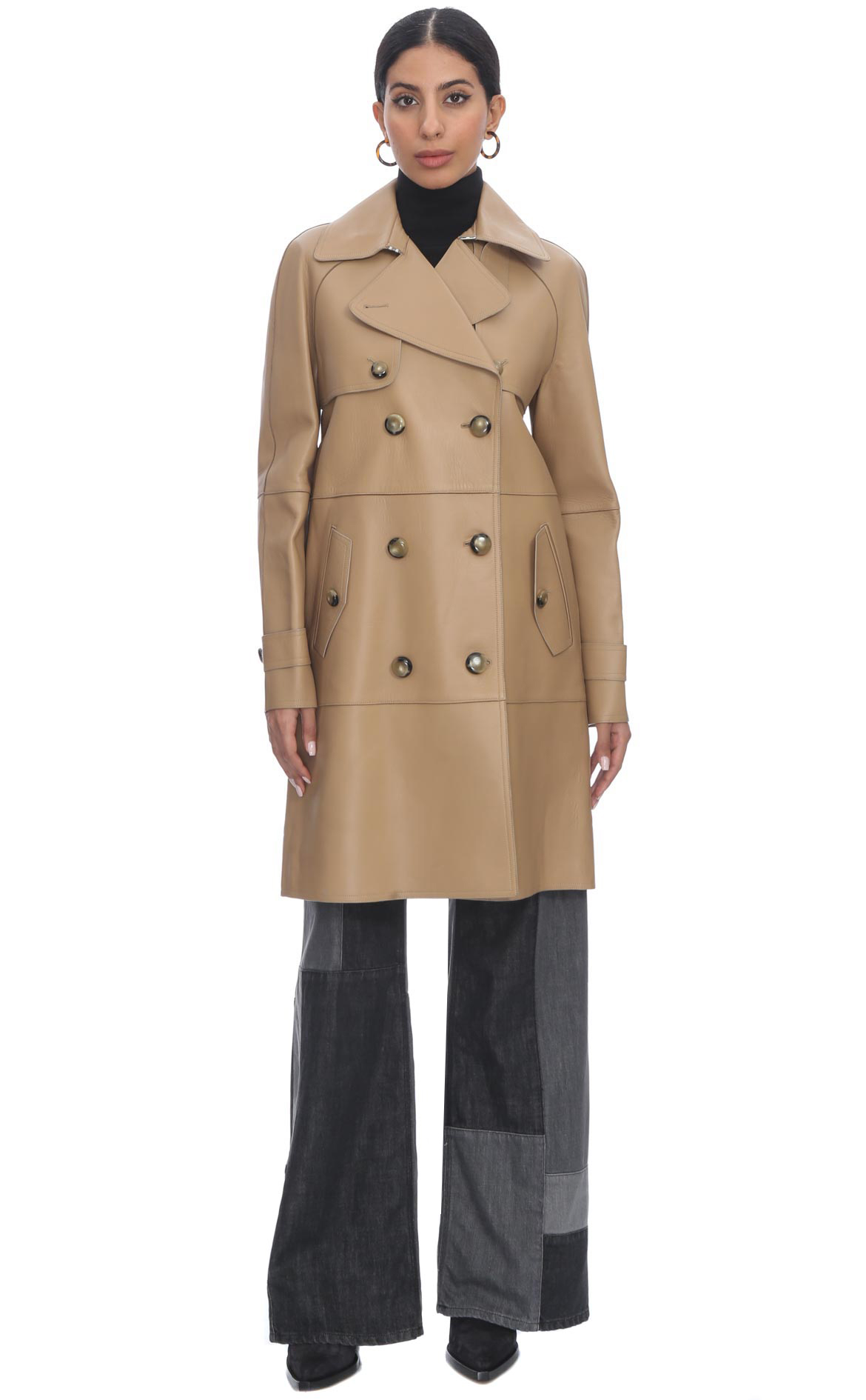 Michael Kors Collection-Michael Kors Collection Bej Deri Ceket Michael Kors Collection-Michael Kors Collection Bej Deri Ceket
