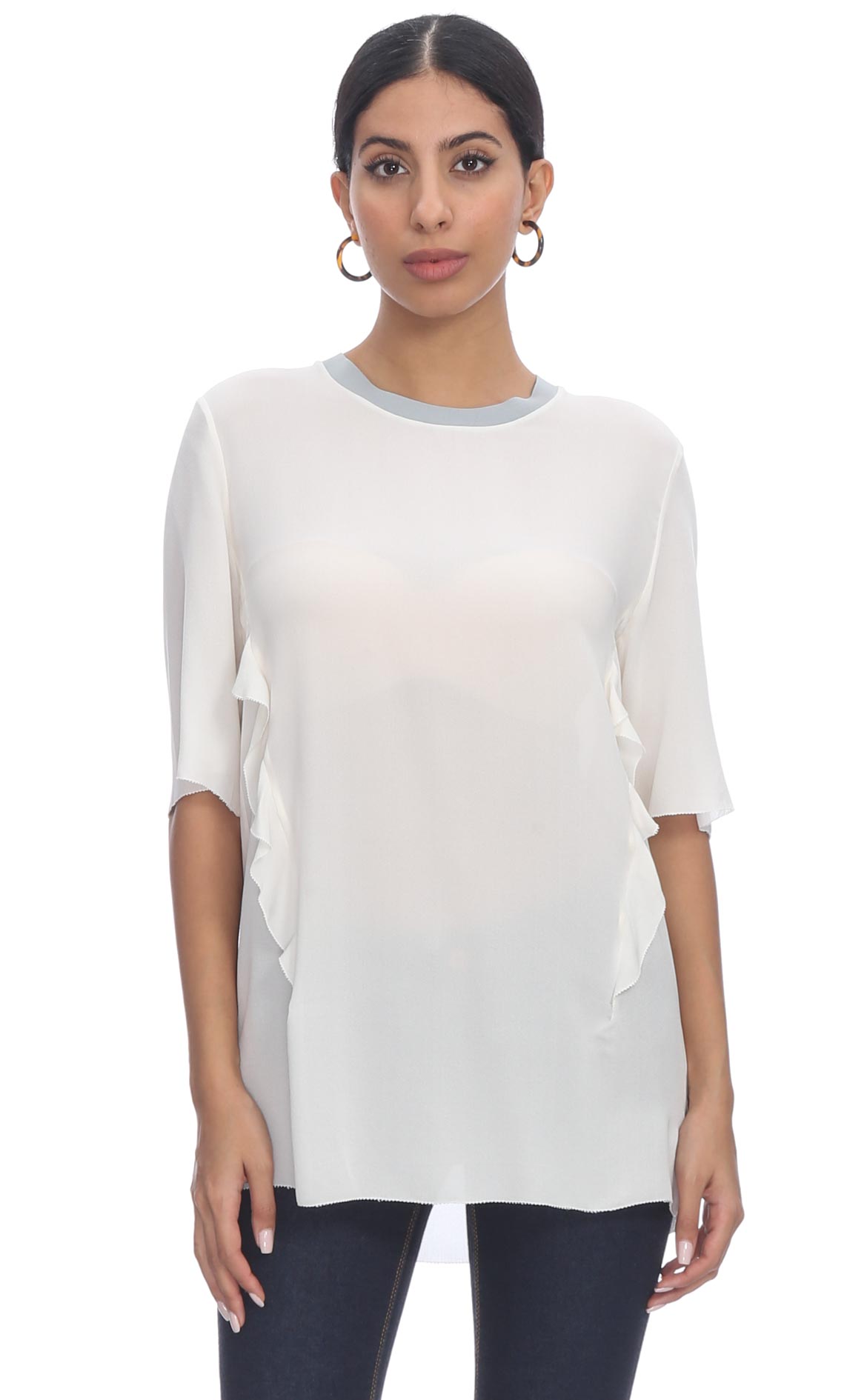 3.1 Phillip Lim-3.1 Phillip Lim Fırfırlı T-shirt 3.1 Phillip Lim-3.1 Phillip Lim Fırfırlı T-shirt