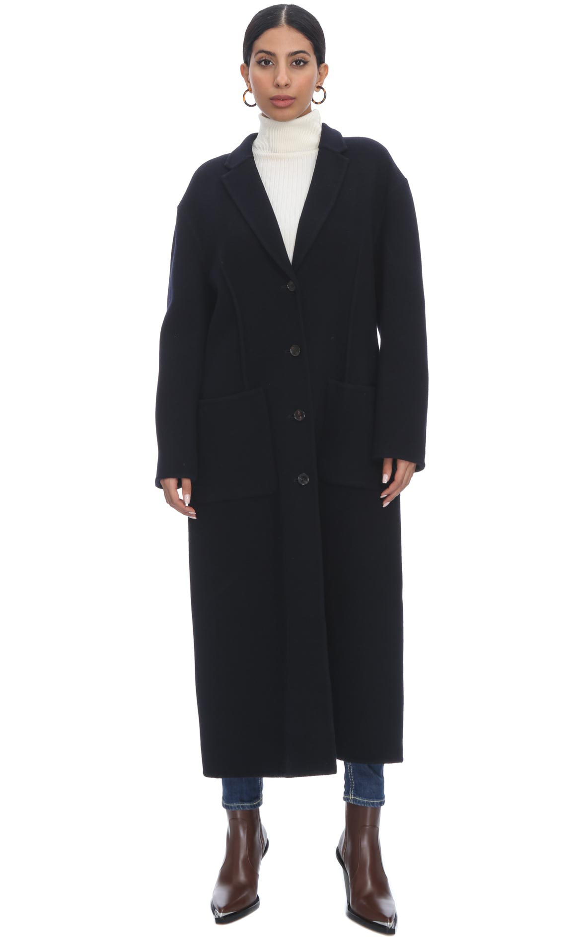 3.1 Phillip Lim-3.1 Phillip Lim Lacivert Palto 3.1 Phillip Lim-3.1 Phillip Lim Lacivert Palto