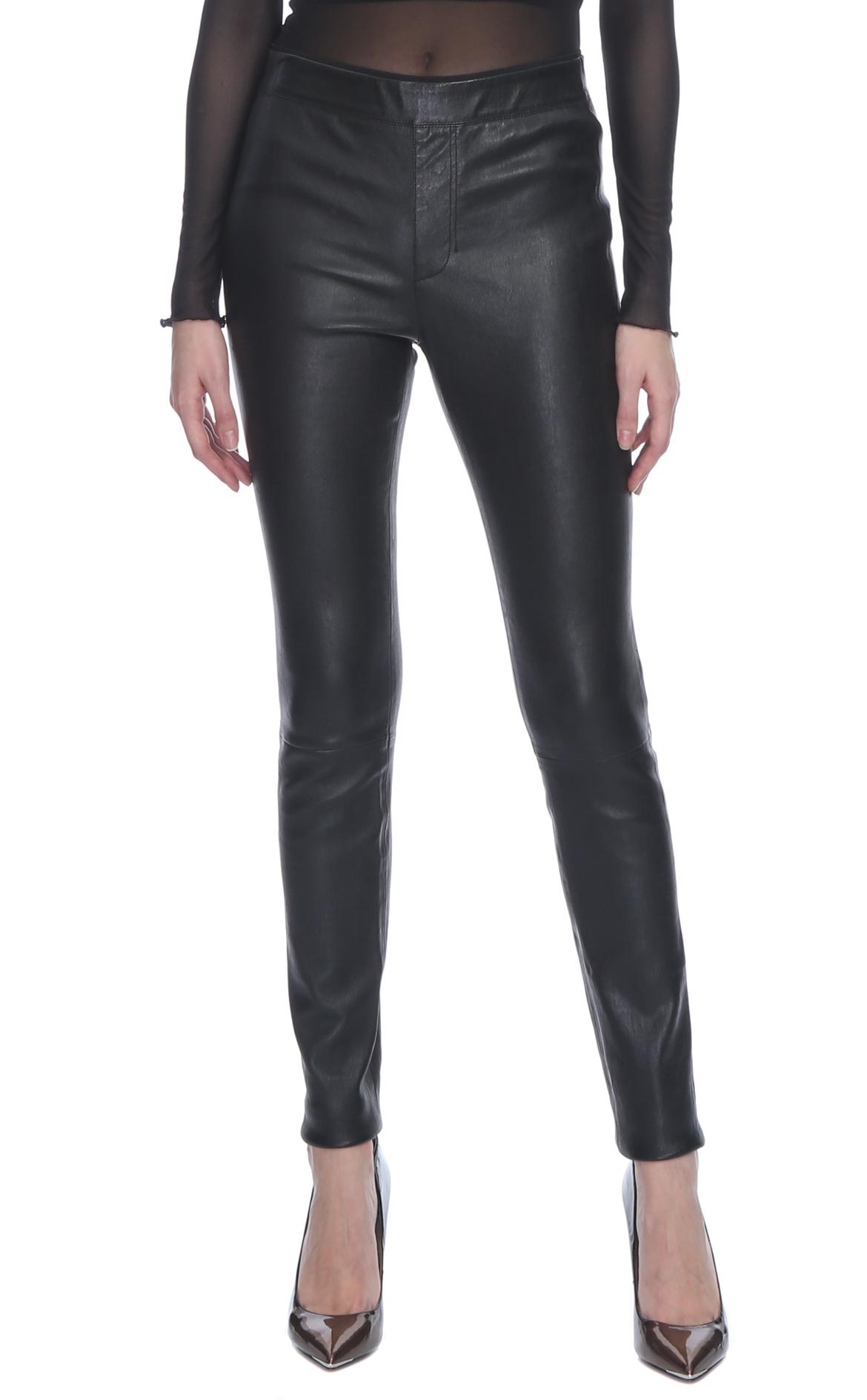 Helmut Lang-Helmut Lang Siyah Deri Pantolon Helmut Lang-Helmut Lang Siyah Deri Pantolon