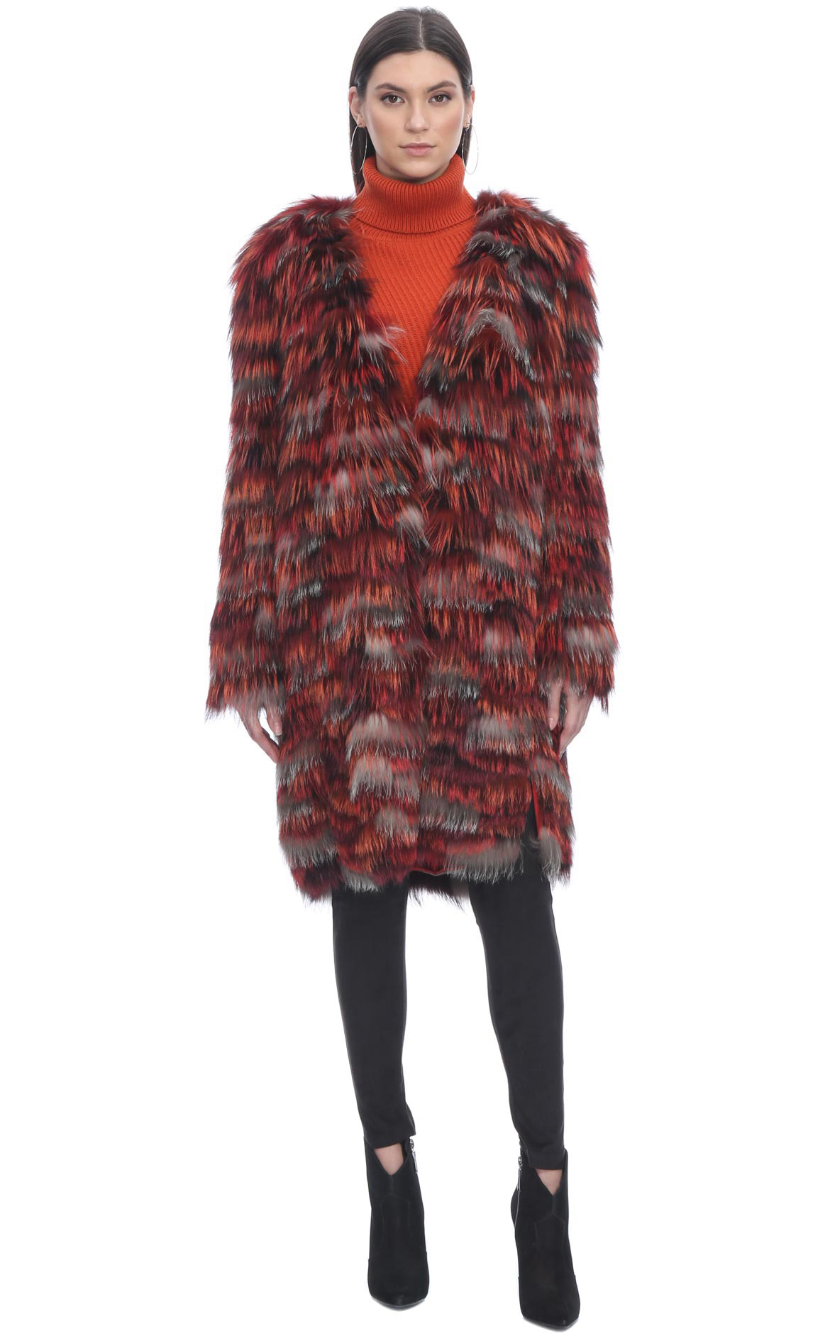 Prabal Gurung-Prabal Gurung Kırmızı Kürk