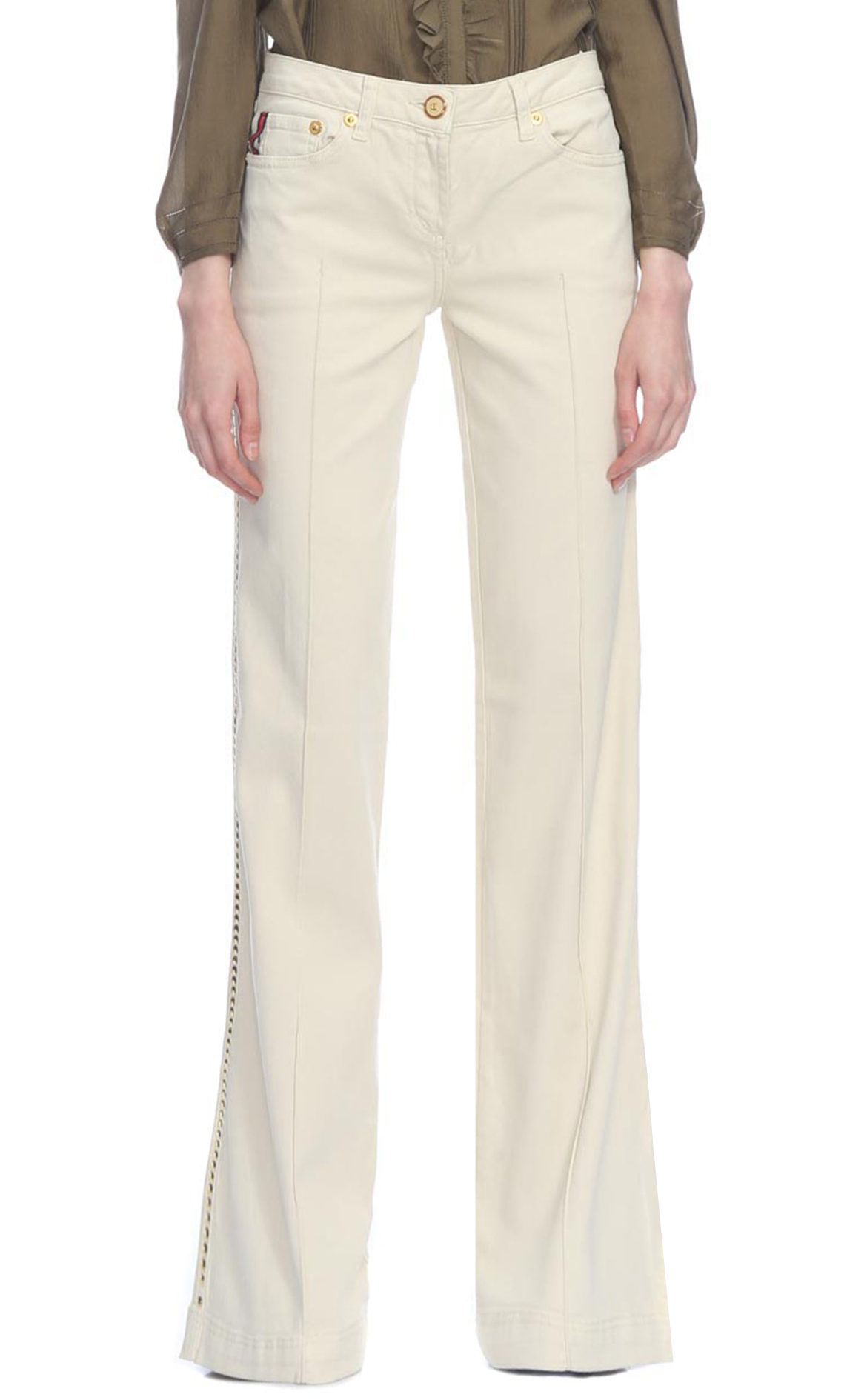 Just Cavalli-Just Cavalli Ekru Jean Pantolon Just Cavalli-Just Cavalli Ekru Jean Pantolon