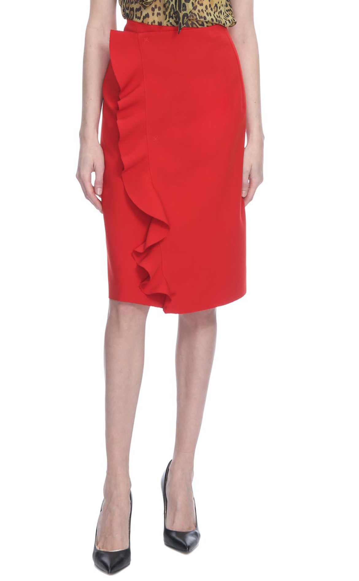 MSGM-MSGM Kırmızı Etek