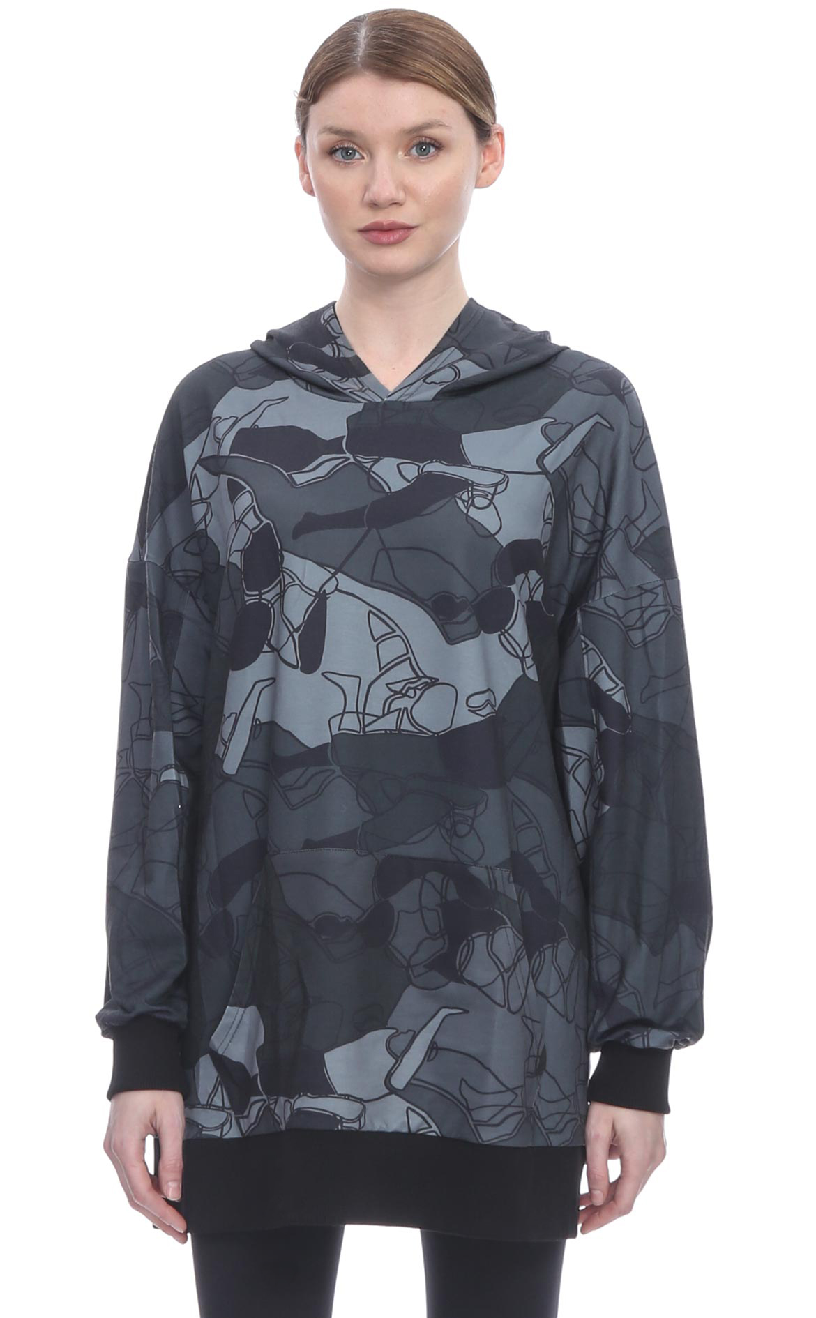 Y Plus-Y Plus Gri Hoodie