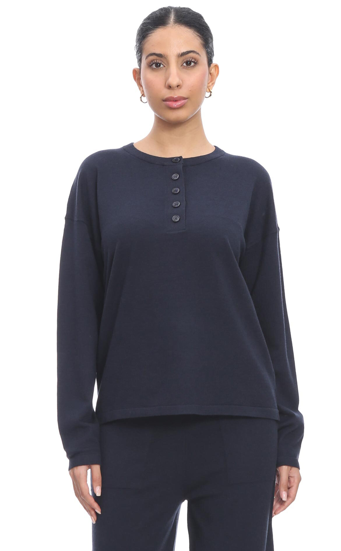 Christina Paris-Christina Paris Düğmeli Kazak