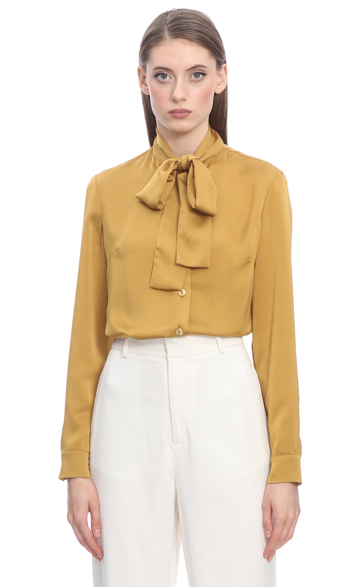 Cara Lotti Kadın Altın Rengi Gömlek CLT7329CH8-GOLD - Brandroom