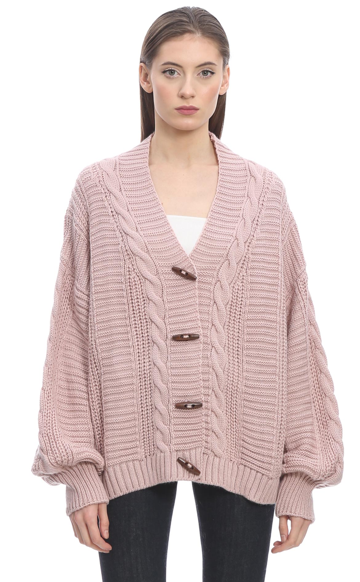 Aeedam-Aeedam Pembe Triko Hırka Aeedam-Aeedam Pembe Triko Hırka