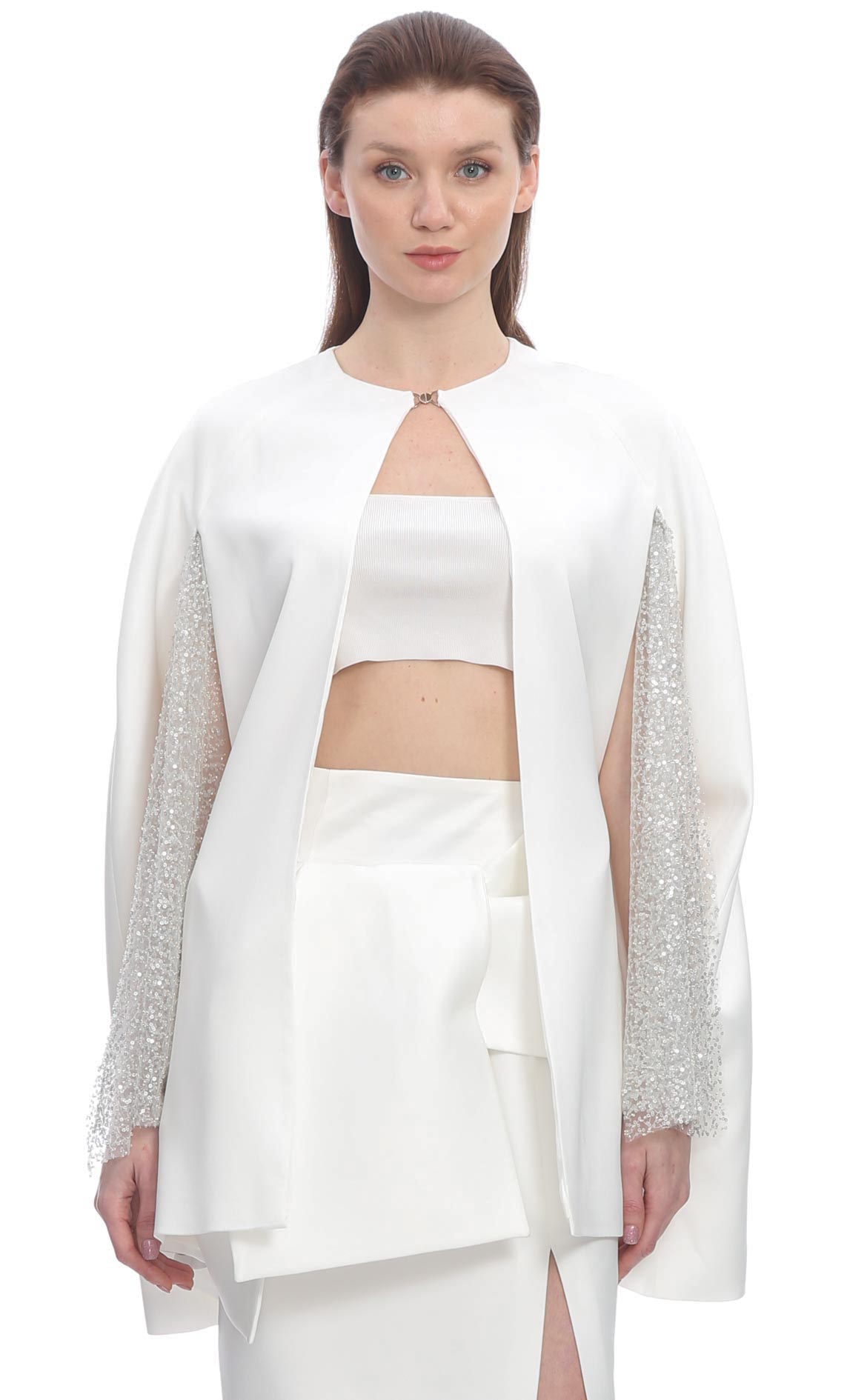 Nisan Atas Demi-Couture-Nisan Ataş Beyaz Pelerin Nisan Atas Demi-Couture-Nisan Ataş Beyaz Pelerin